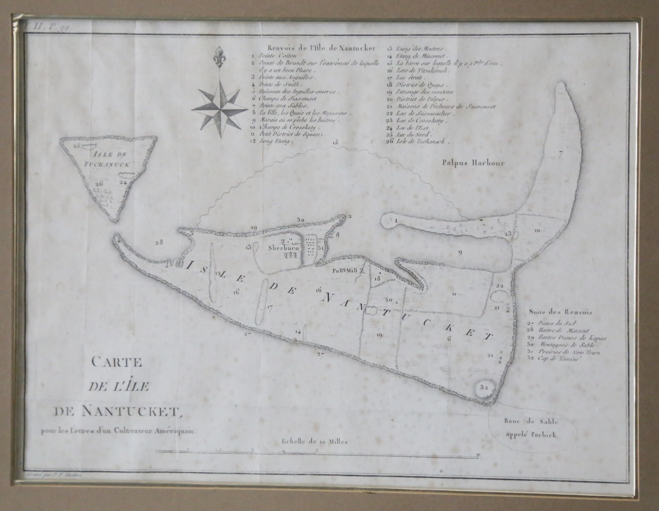 - 18th Century French Engraved Map of the Isle of Nantucket - Rafael ...