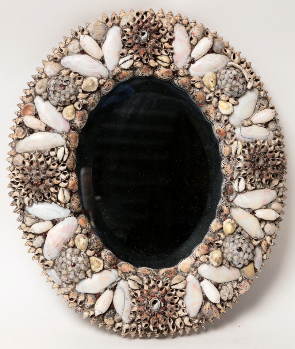 - Victorian Oval Shell Encrusted Bevel Glass Mirror - Rafael Osona ...
