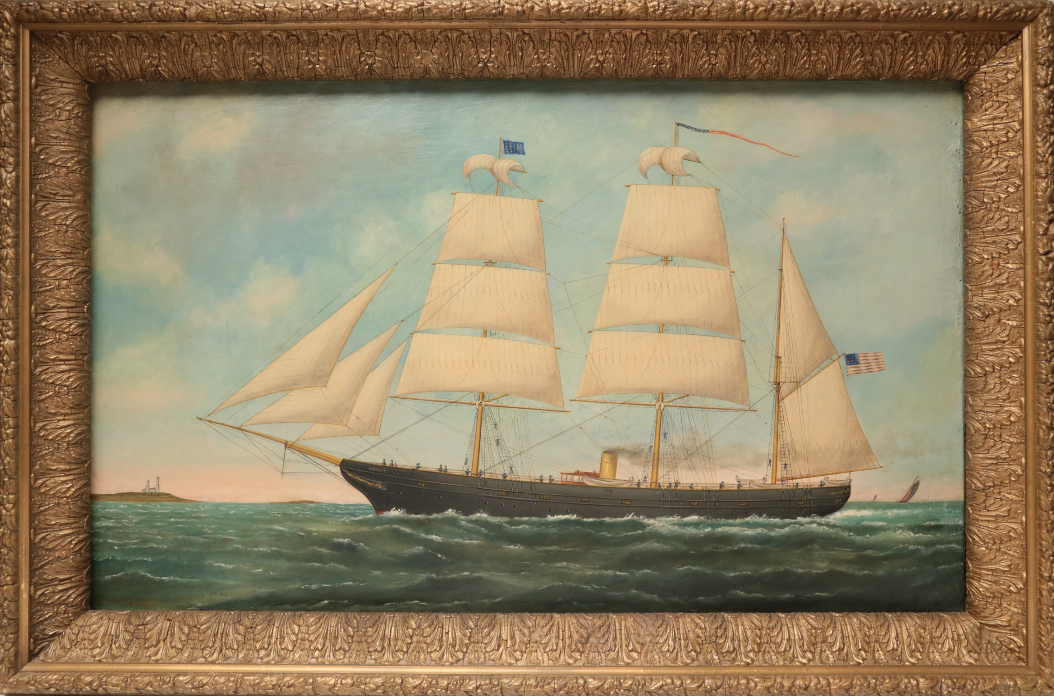 Fine Art - Solon Francis Montecello Badger Fine Art Oil on Canvas Laid ...