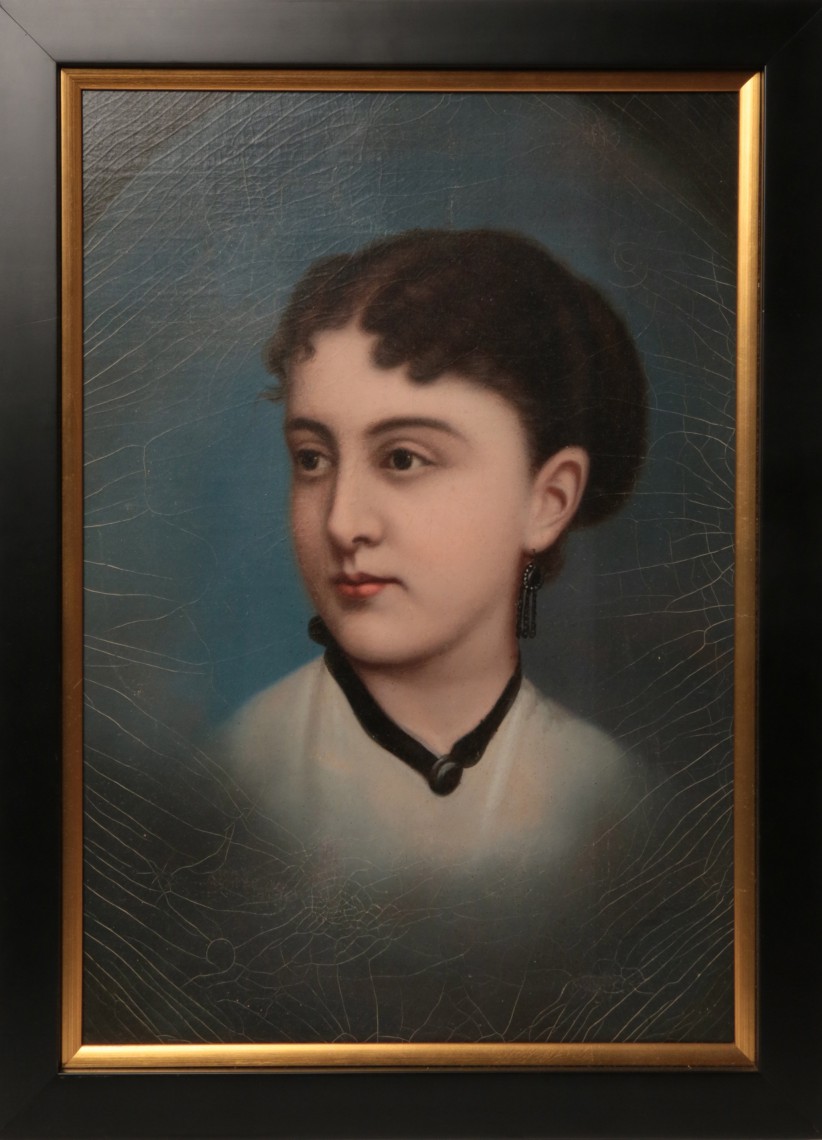 China Trade - China Trade Portrait of a Young Girl Oil on Canvas ...