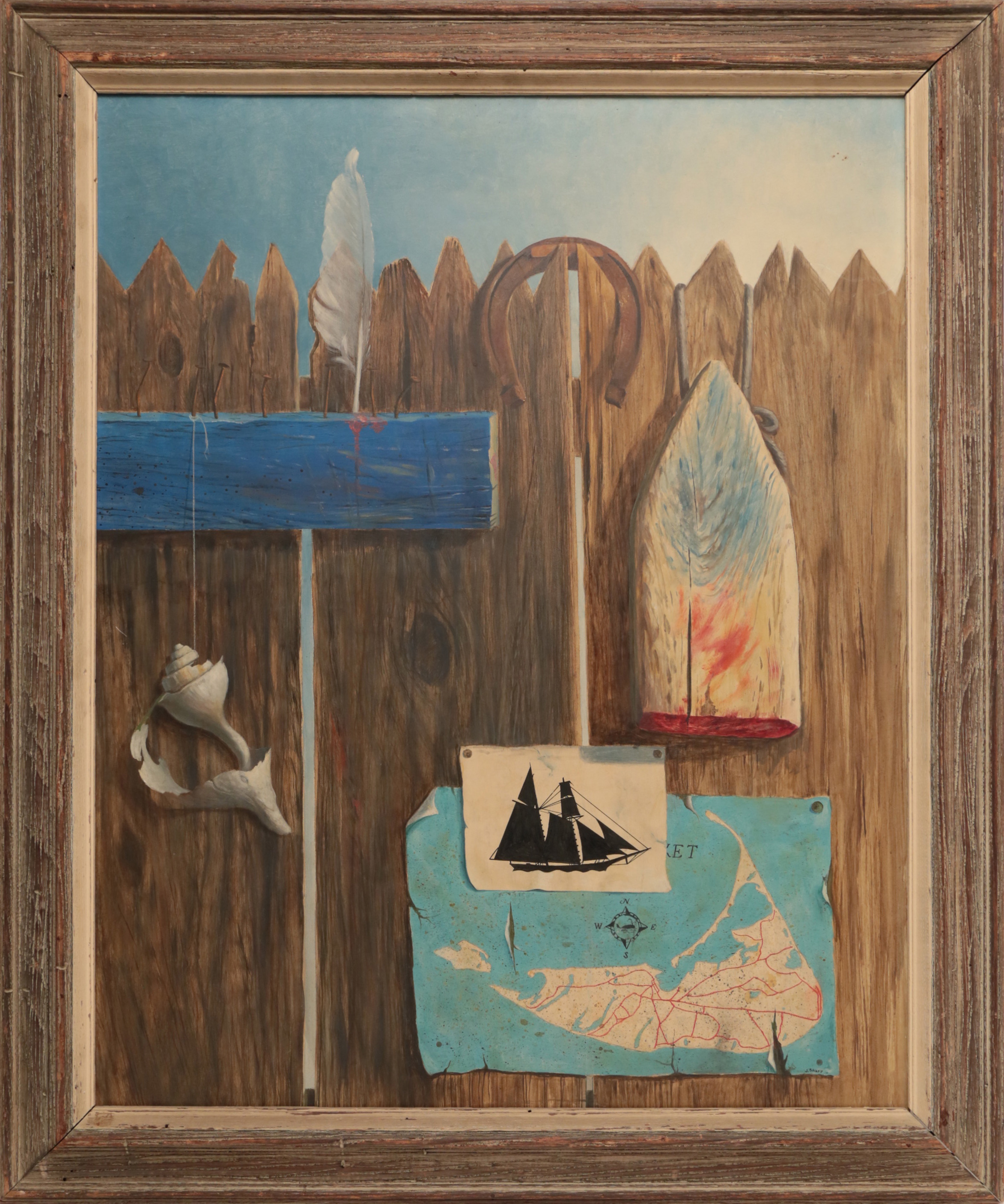 Fine Arts - John Sharp Oil on Masonite "Nantucket Remnants" - Rafael ...