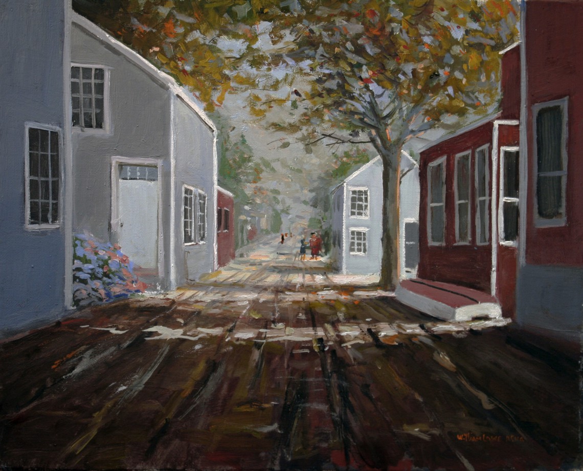 William W. Lowe - William W. Lowe Oil on Linen Canvas "View of Quince ...