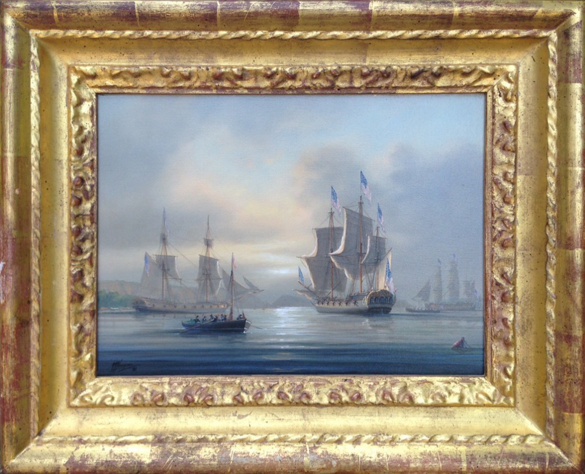 Tim Thompson - Tim Thompson Oil on Canvas "On the Hudson River ...