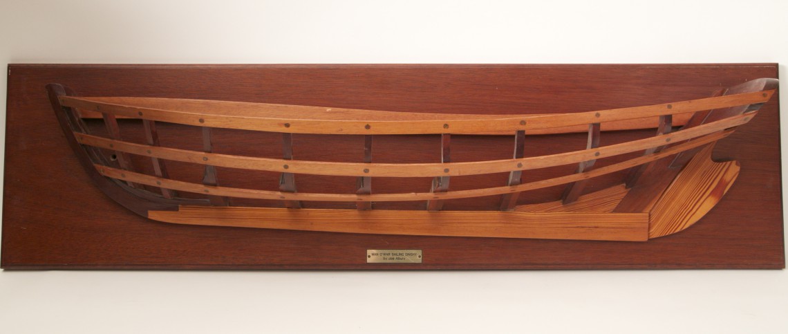 Half-Hull Model - Skeleton Half-Hull Model of a Man-o-War Sailing ...