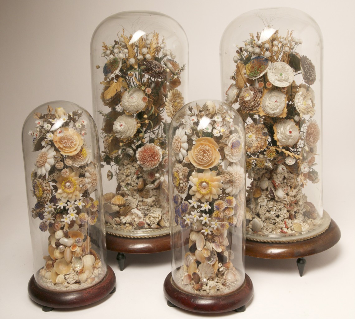 Shell Bouquets - Two Pairs of Shell Bouquets - Rafael Osona Auctions ...