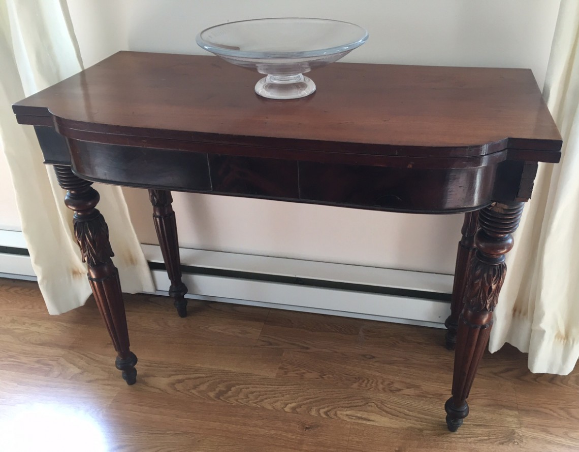 Game Table - 19th Century American Samuel McIntyre Style Mahogany Game ...