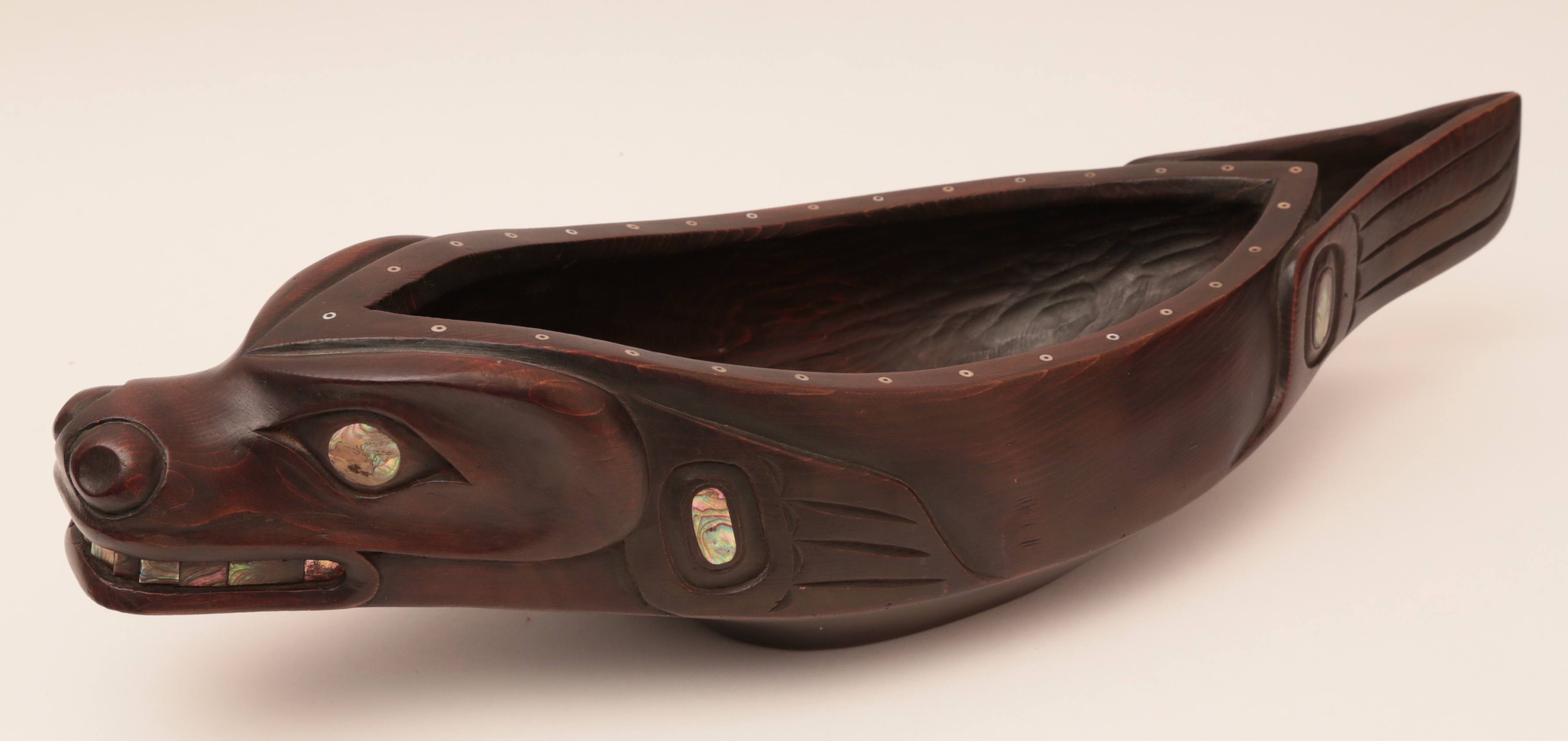 Tlingit - Tlingit Carved Wood Seal-Form Feast Bowl - Rafael Osona ...