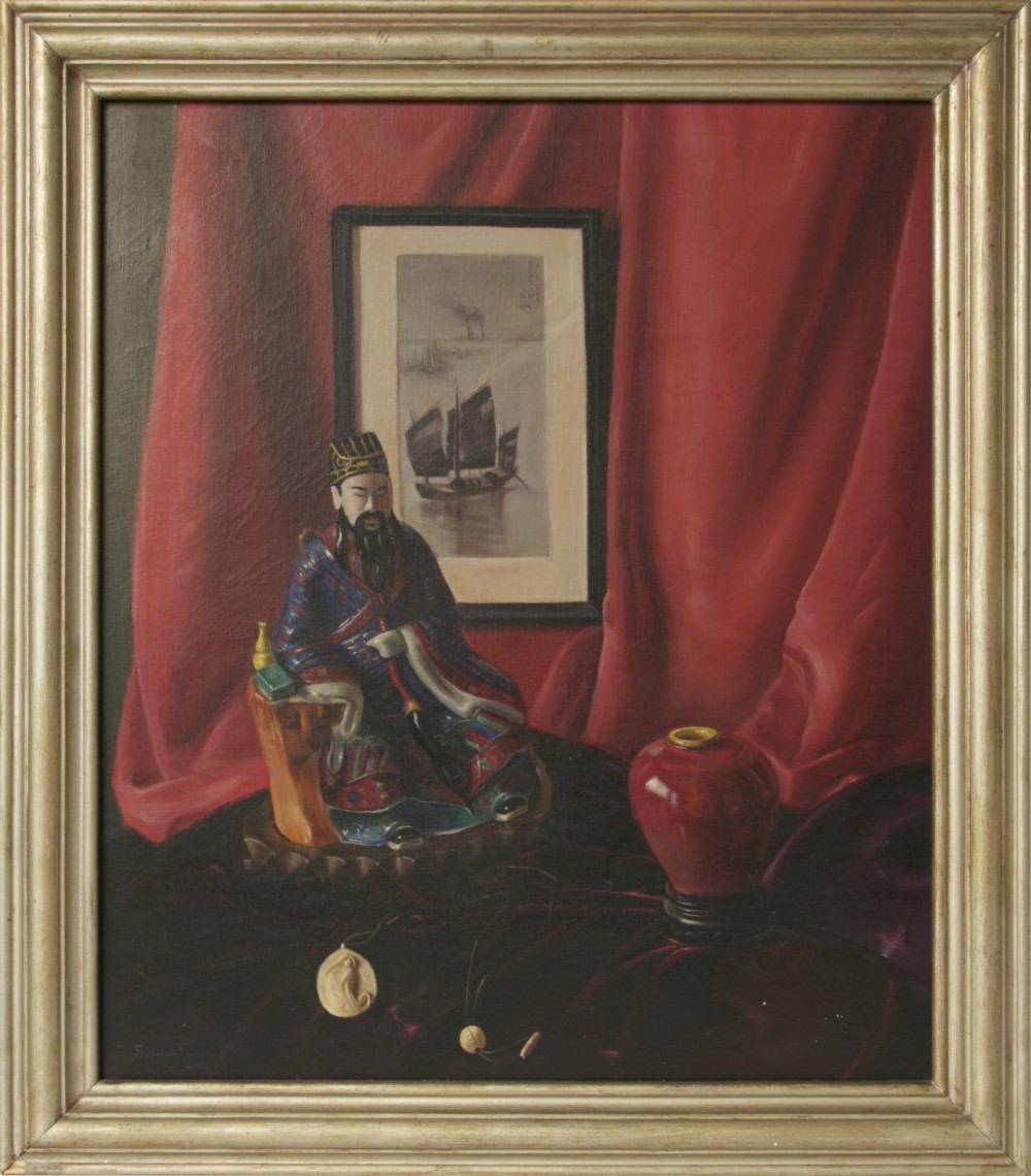 Frederick Thompson - Frederick Thompson "Asian Artifacts Still Life ...