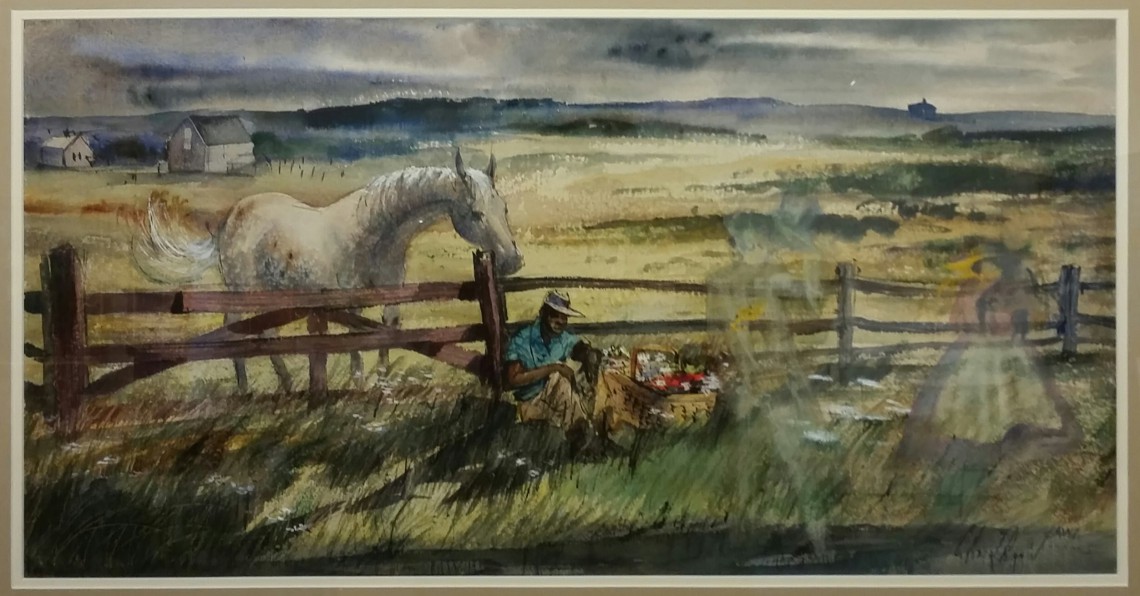 C. Robert Perrin - C. Robert Perrin Watercolor on Paper "The Farmer ...