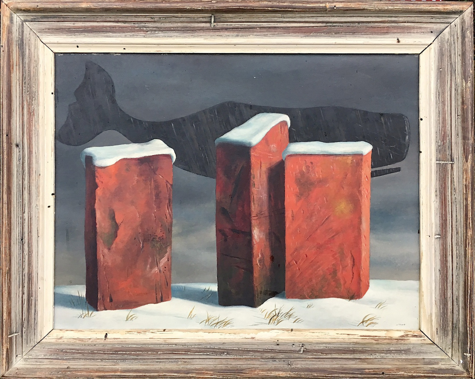 John Sharp - John Sharp Oil on Masonite "The Three Bricks - Nantucket ...