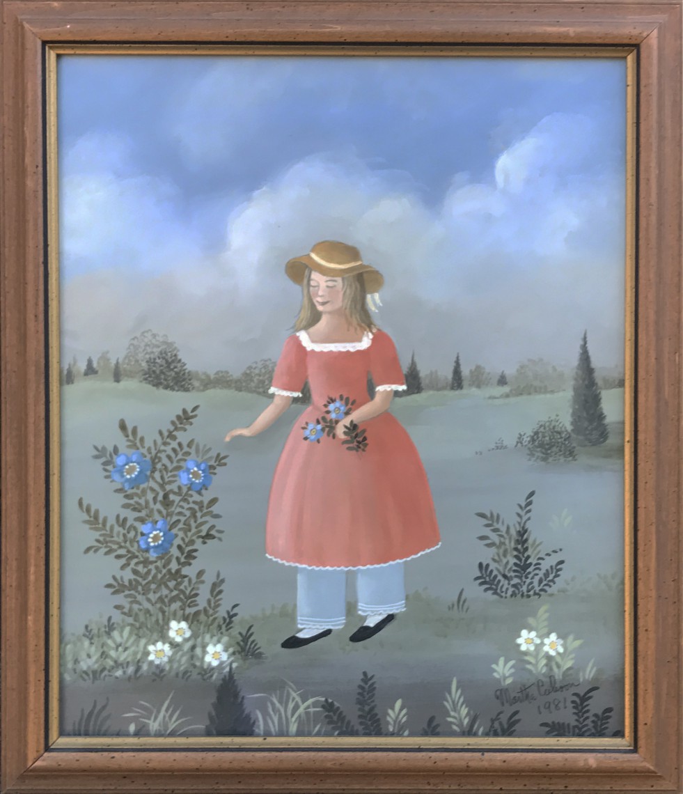 Martha Cahoon - Martha Cahoon Oil on Masonite "Gathering Flowers ...