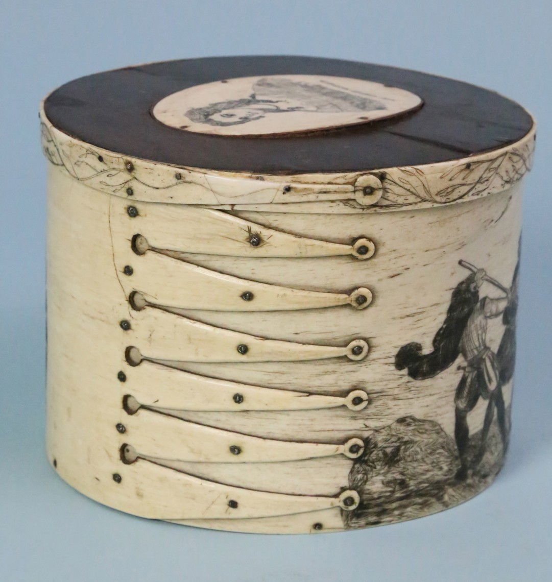 Scrimshaw - Whaleman Made Scrimshaw Whalebone Ditty Box - Rafael Osona ...