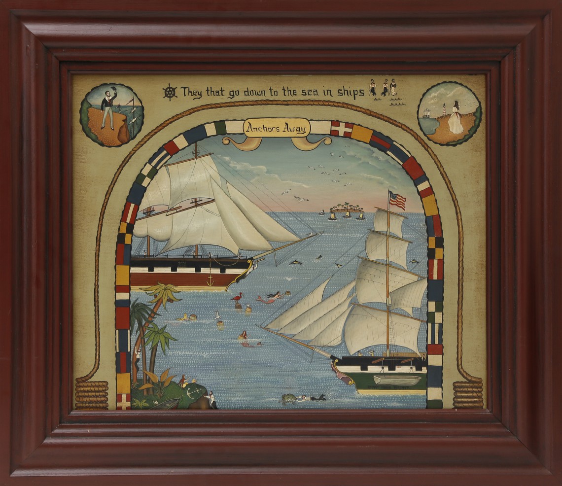 Maria Pfropper - Maria Pfropper Oil on Canvas "Anchor's Away - They ...