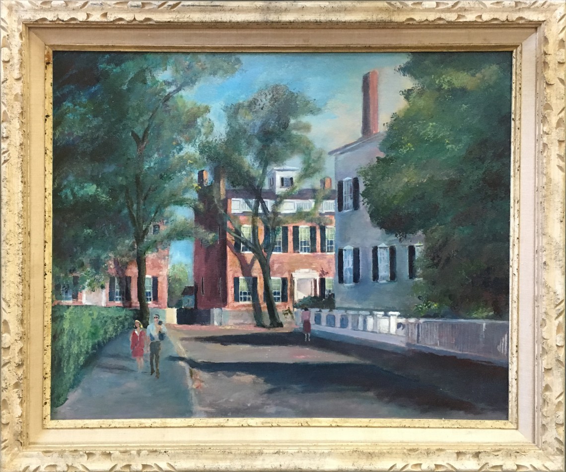 William Pettit - William Pettit Oil on Canvas "Pleasant Street ...