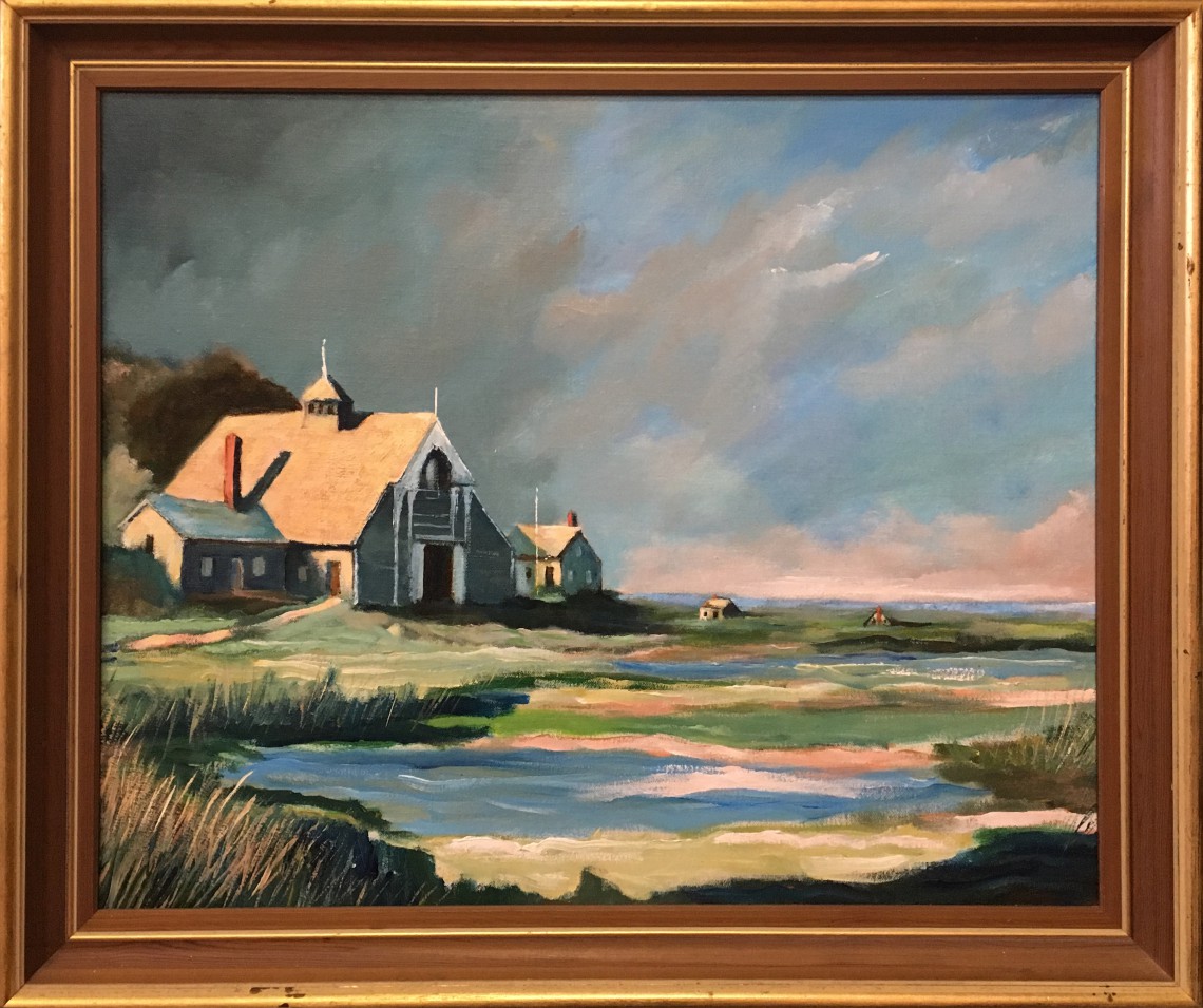 William Pettit - William Pettit Oil on Canvas "Nantucket Life Saving ...