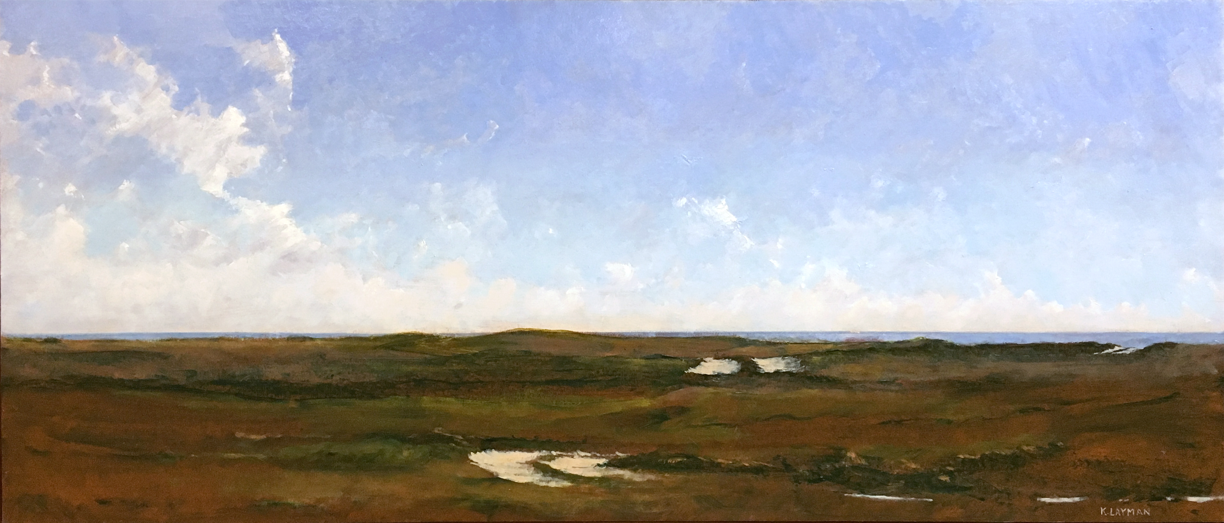 Kenneth Layman - Kenneth Layman Oil on Board "Madaket Moors to the Sea ...