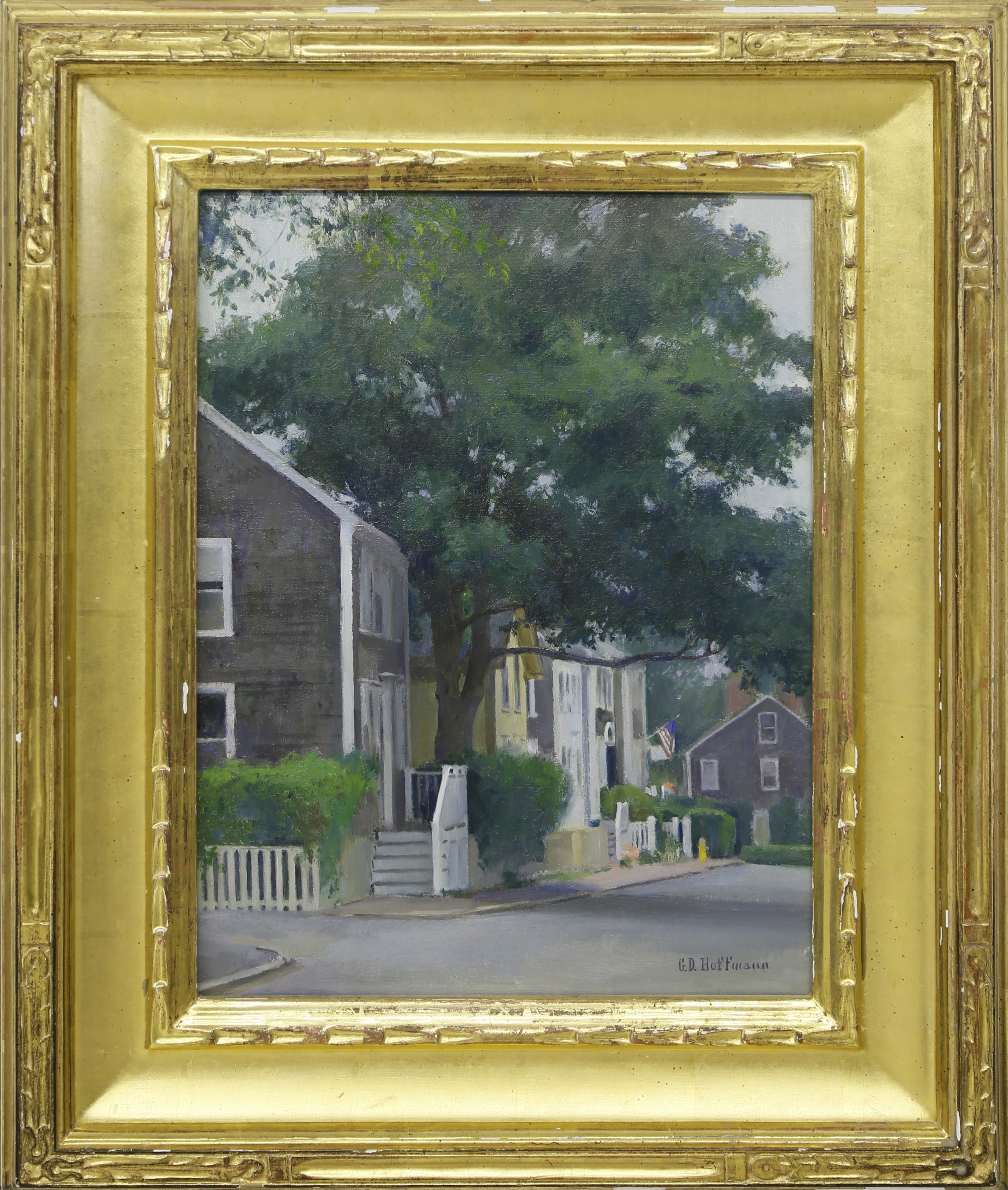 Gary D. Hoffmann - Gary D. Hoffmann Oil on Canvas "Nantucket Street ...