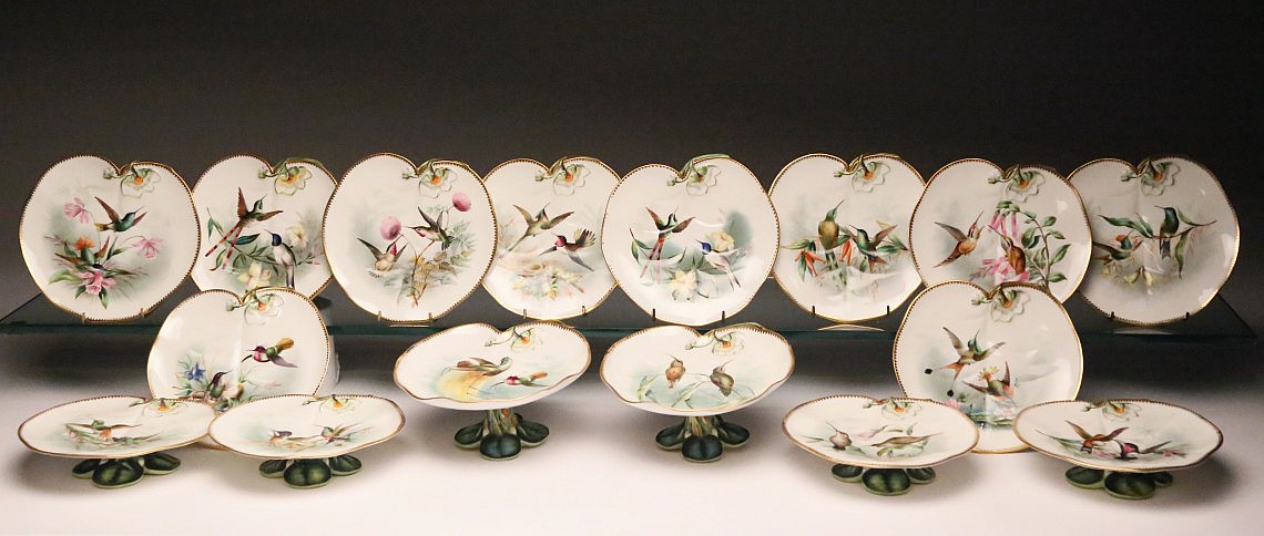 George Jones & Sons Hand Painted Porcelain Hummingbird Decorated ...