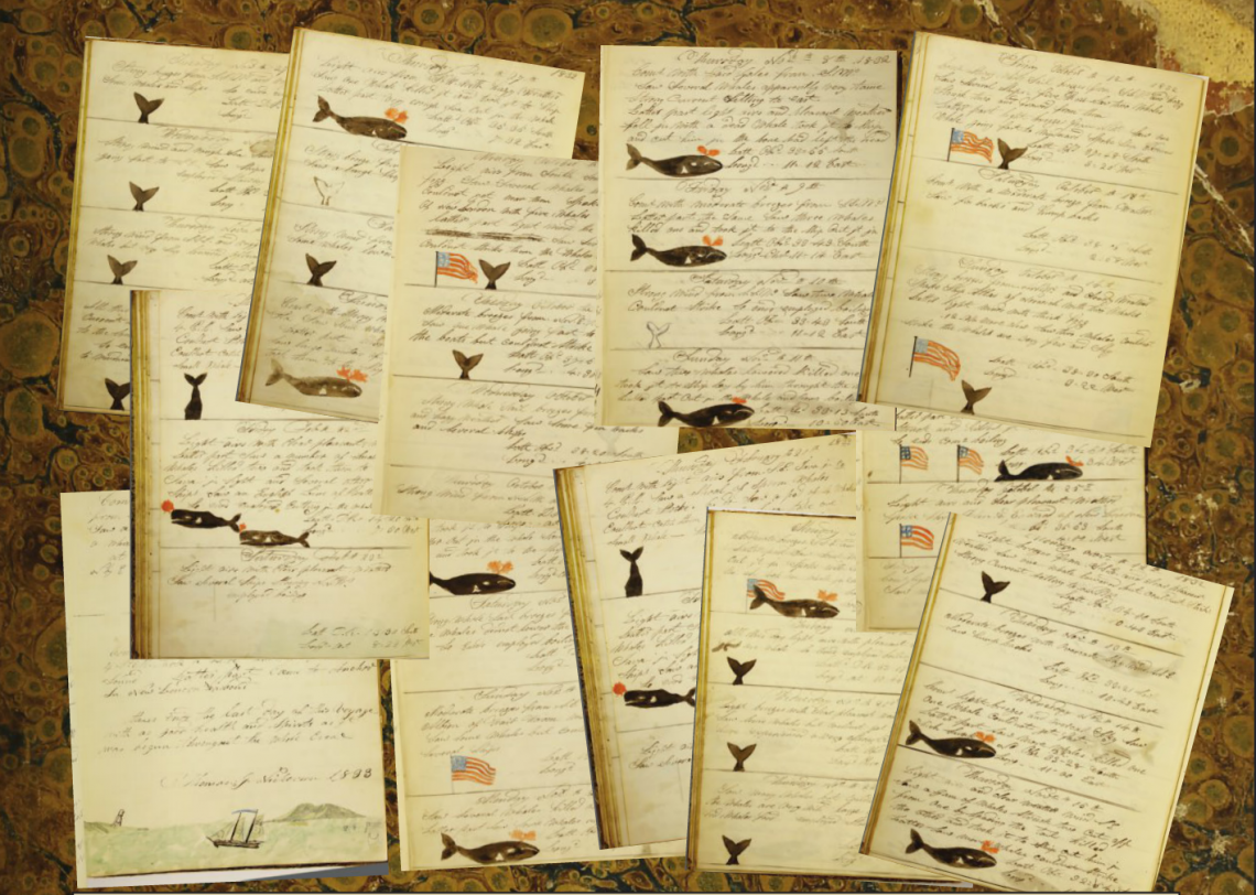Logbook - Important Ship's Logbook "Journal of a Whaling Voyage On ...