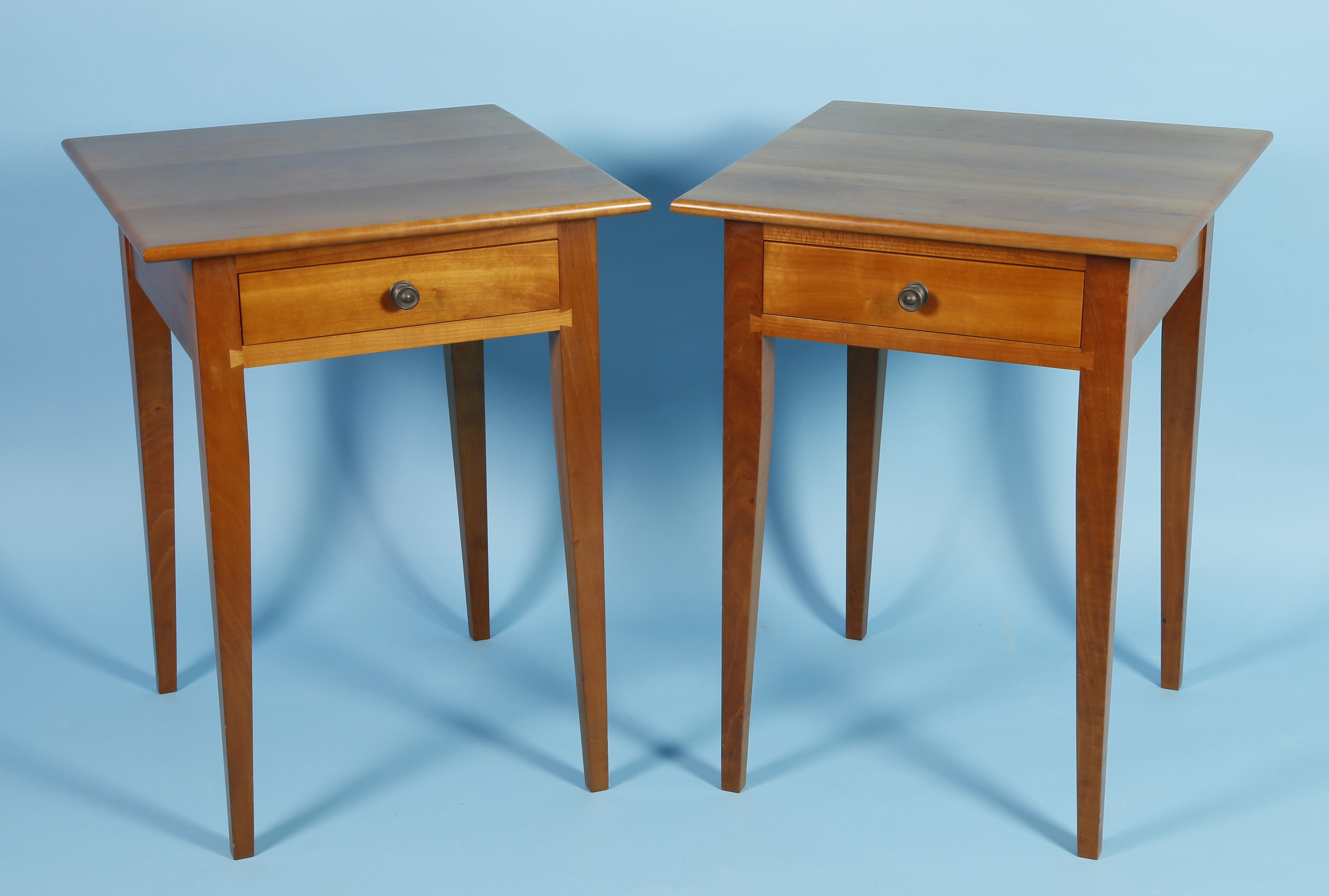 Stephen Swift - Two Stephen Swift Hepplewhite Style Cherry One Drawer ...