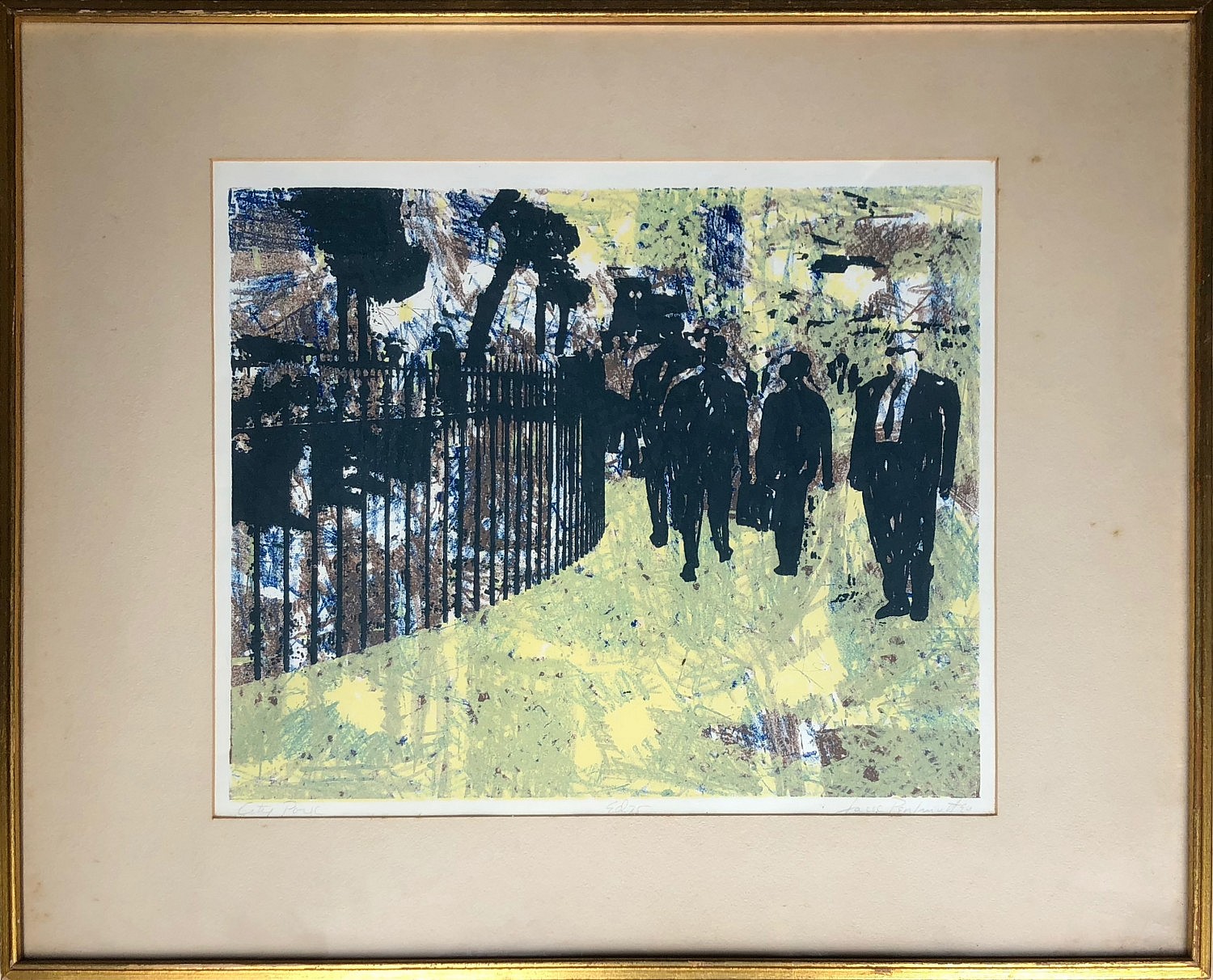 Jack Perlmutter - Jack Perlmutter Color Lithograph "City Park" - Rafael ...