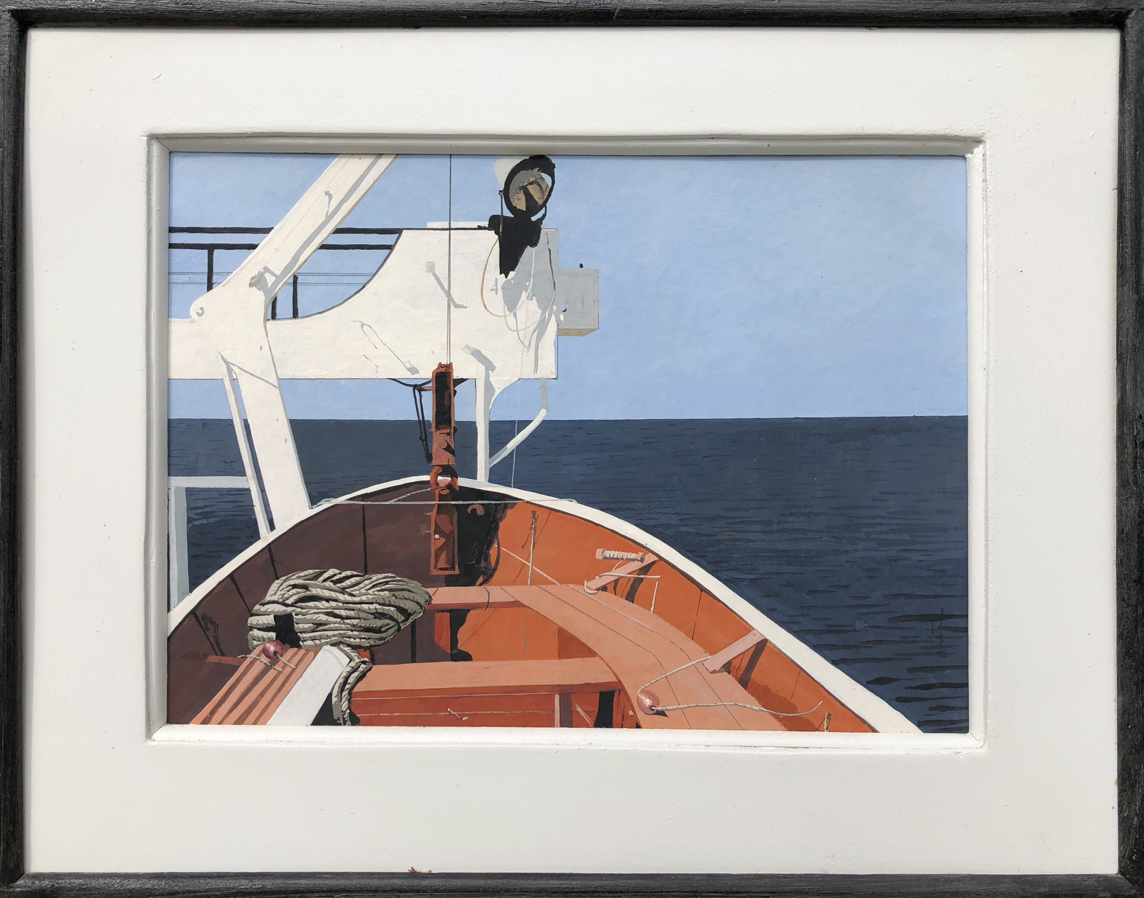 John Austin - John Austin Tempera on Board "SS Naushon Life Boat ...