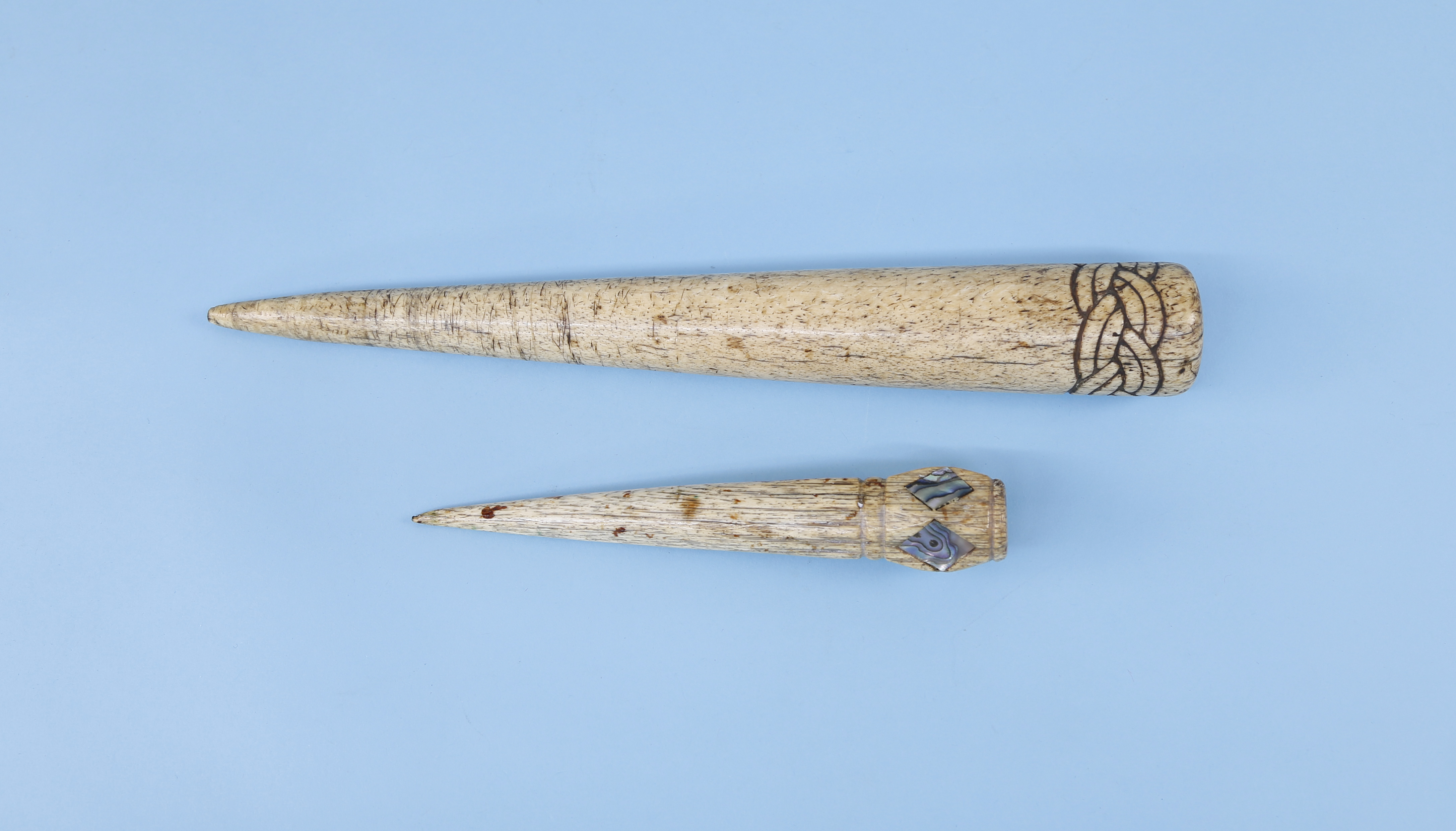 Whalebone Fids - Two Whaler Made Whalebone Fids - Rafael Osona Auctions ...