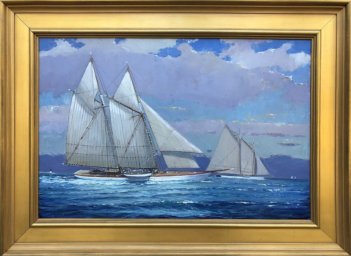 William Lowe - William Lowe Oil on Linen “Fresh Breeze Nantucket ...