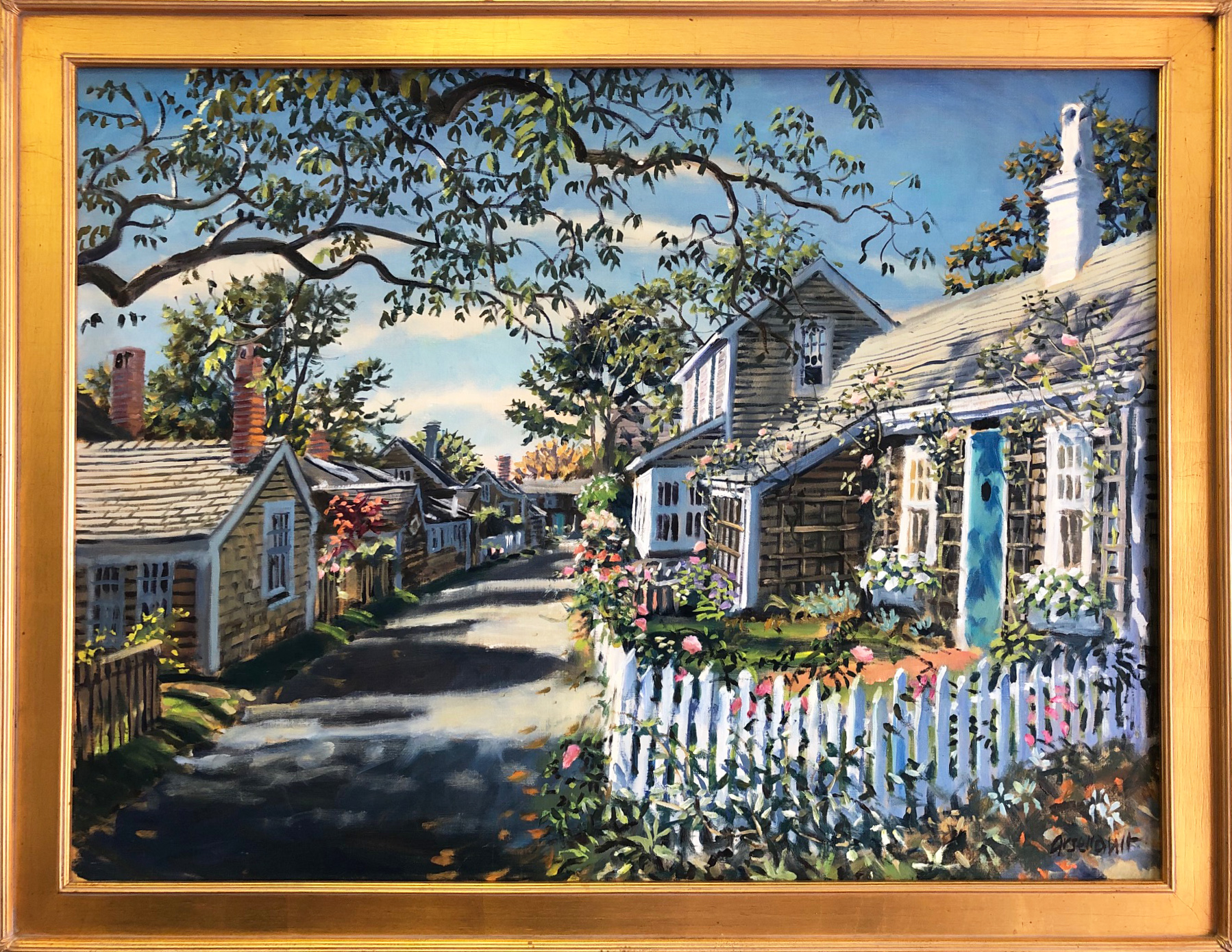 Paul Arsenault - Paul Arsenault Oil on Canvas "Shell Street, Sconset ...