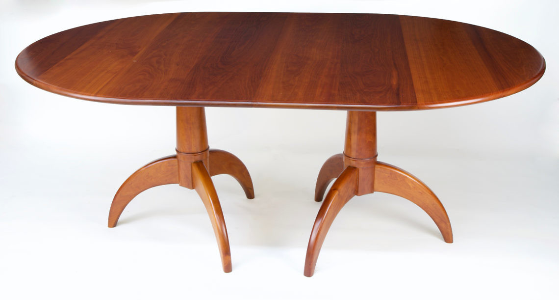 Stephen Swift - Signed Stephen Swift Cherry Double Pedestal Spider Leg ...