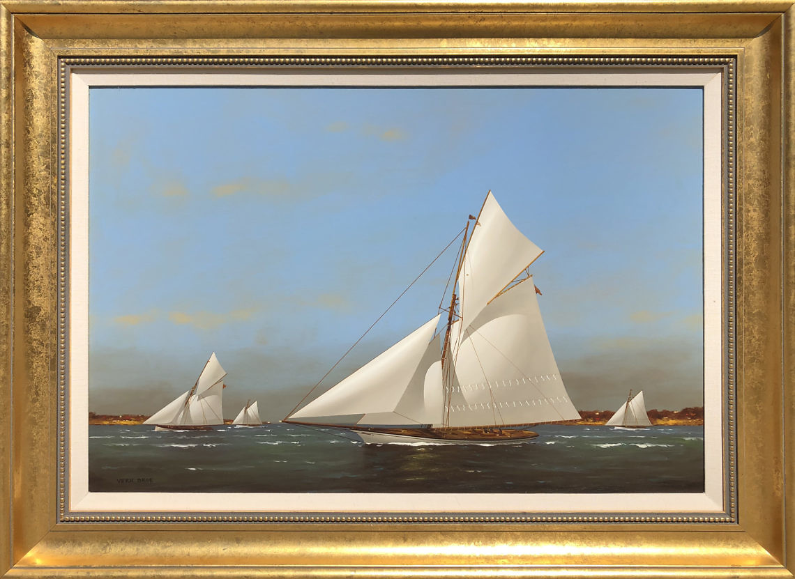 Vernon Broe - Vernon Broe Oil on Masonite "Racing Yachts" - Rafael ...