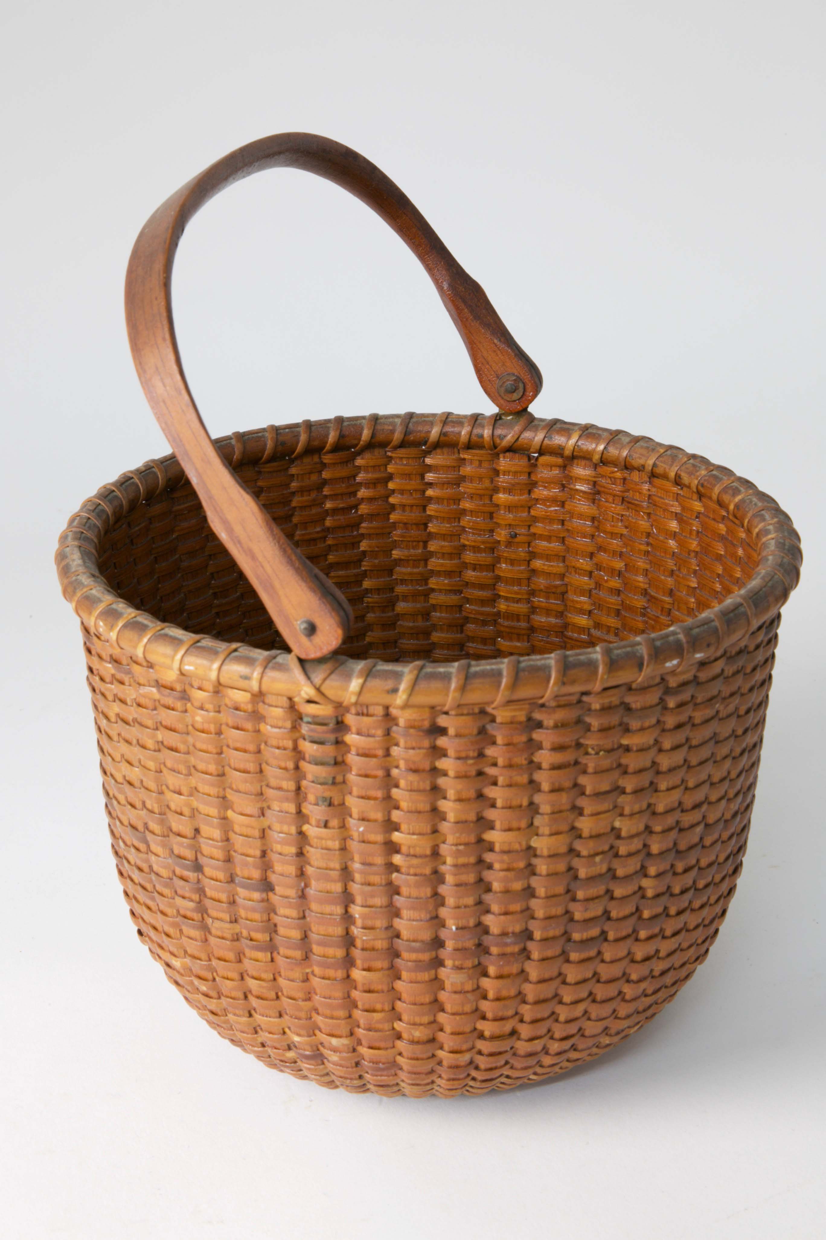 Nantucket Basket - Round Open Swing Handle Nantucket Basket, 19th ...
