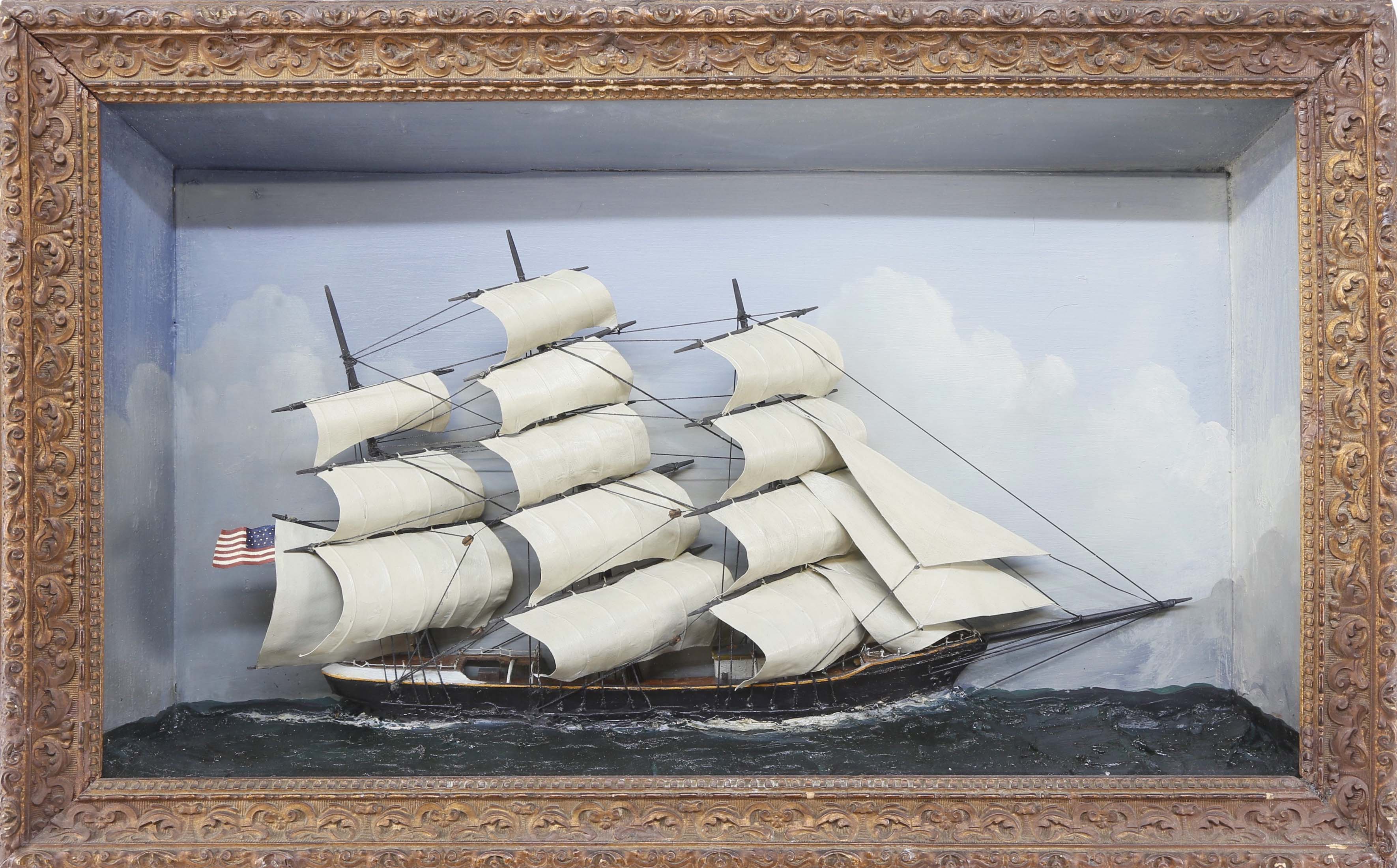 American Coastal Schooner Shadow Box Diorama - American Coastal ...