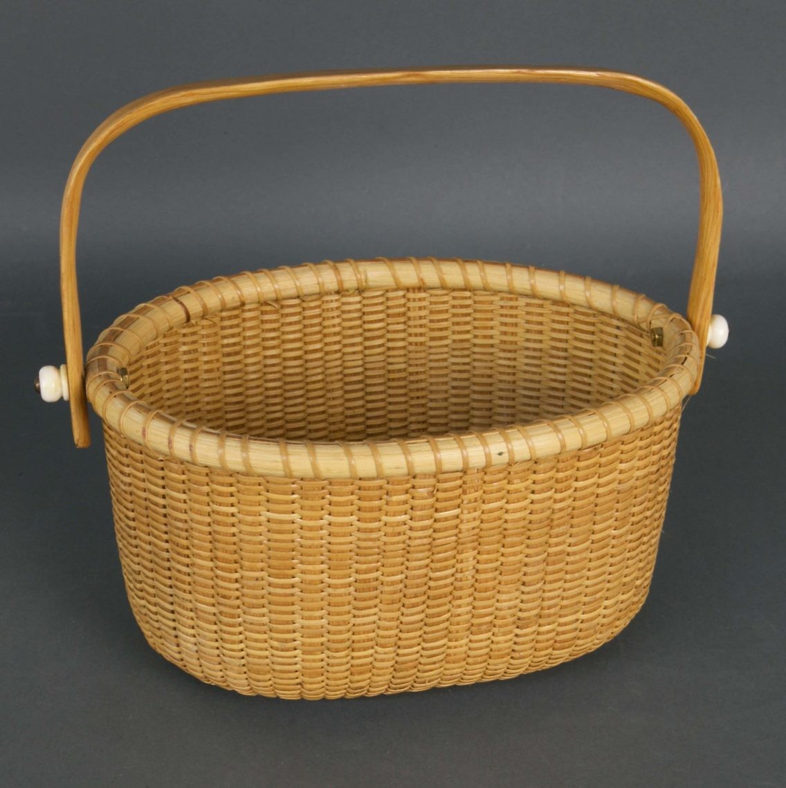 Nantucket Basket - Oval Swing Handle Nantucket Basket by Hobbyist Henry ...