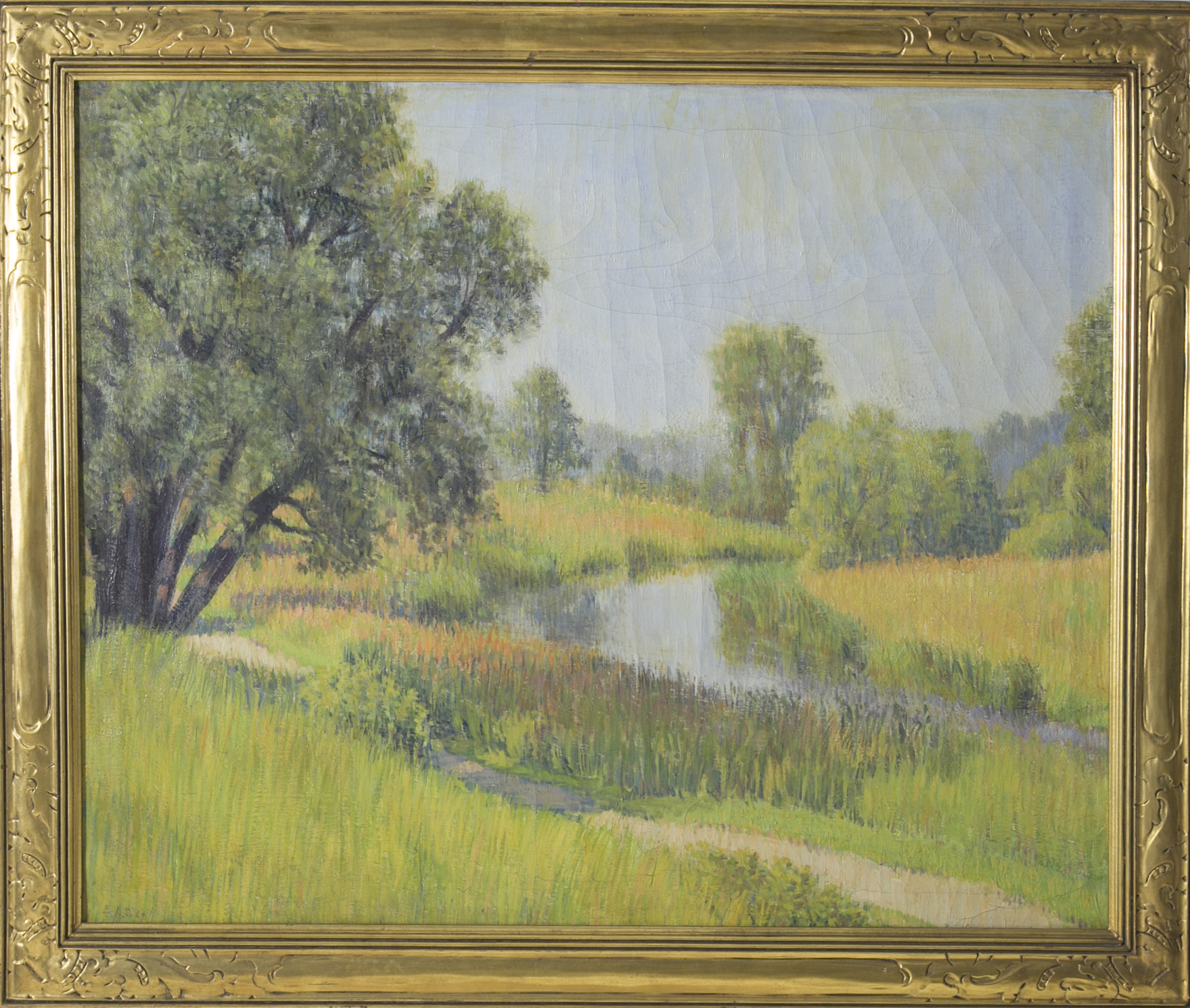 Edith Alice Scott - Edith Alice Scott Oil on Canvas "River Landscape ...