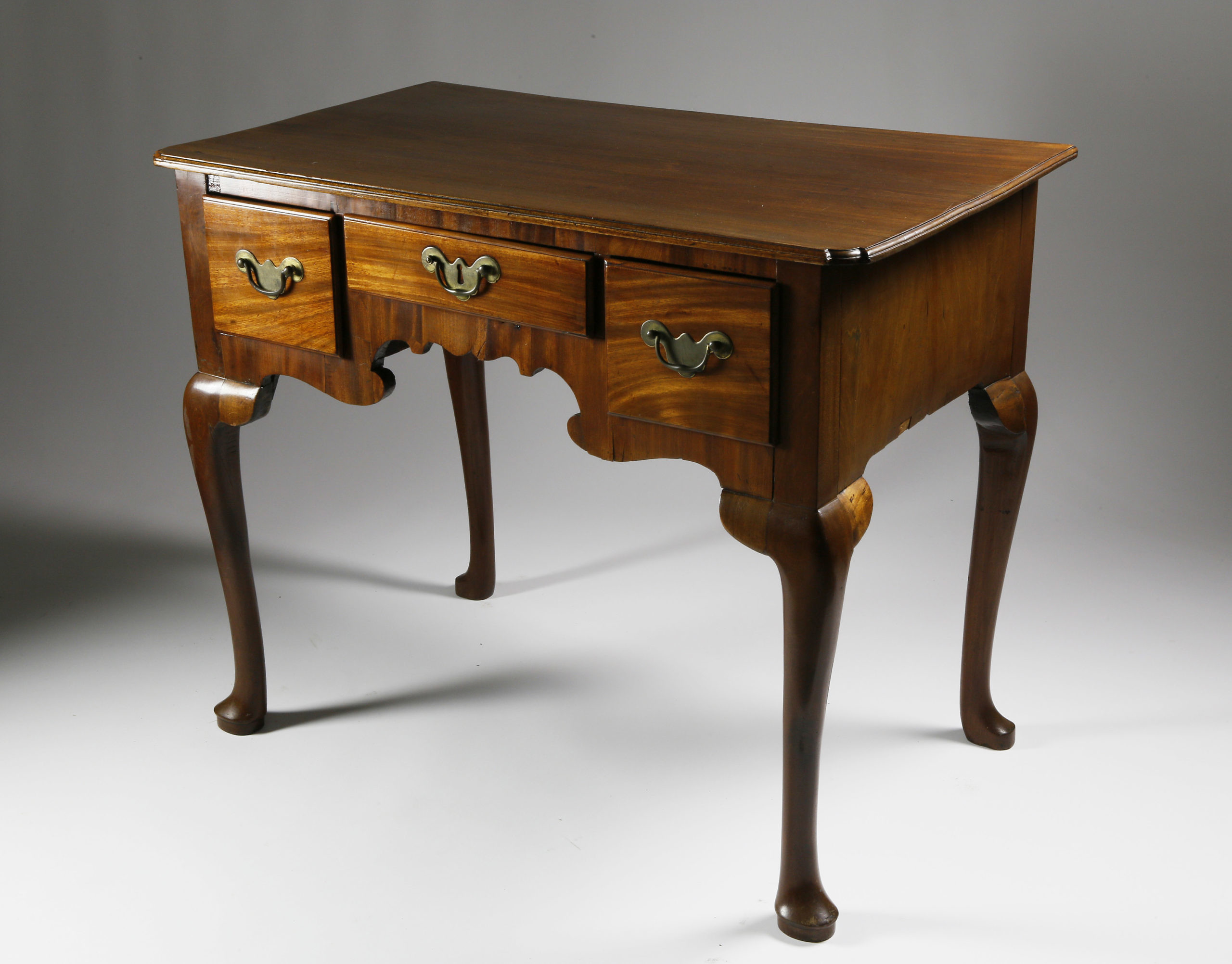 American Queen Anne Lowboy - American Queen Anne Mahogany Lowboy, circa ...