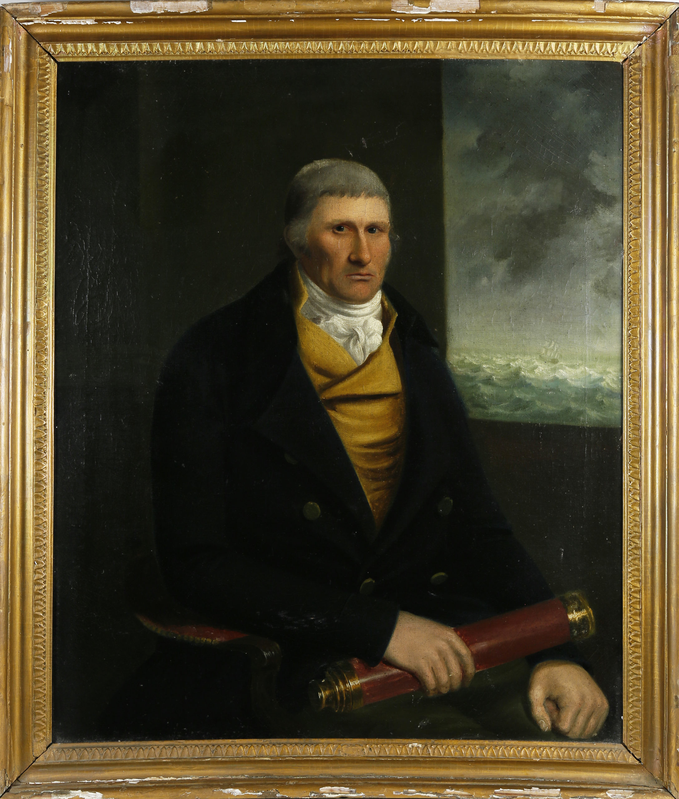 Portrait of Sea Captain Thomas Norfleet - Oil on Canvas Portrait of Sea ...
