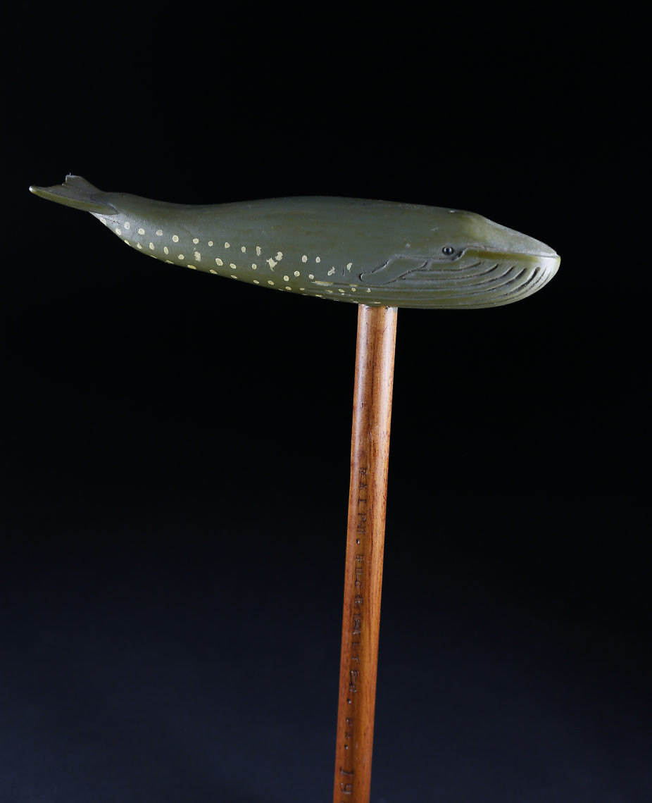 Ralph Buckwalter Folk Art Carved and Painted Right Whale Cane - Ralph ...