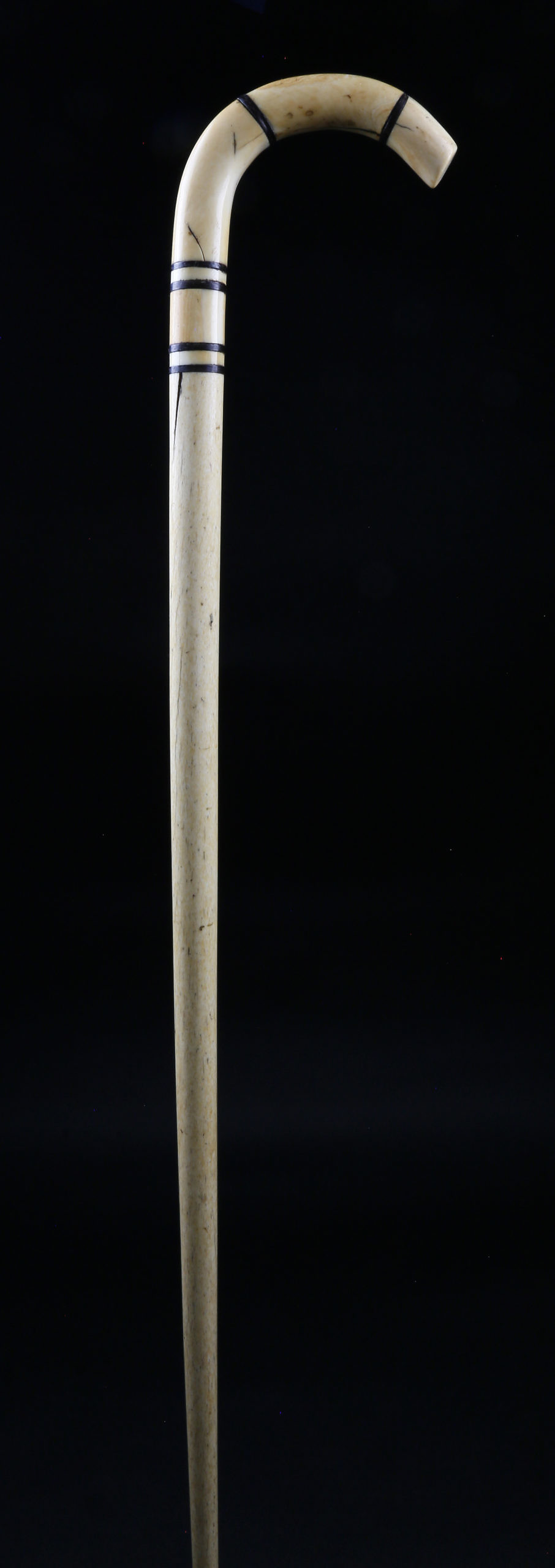 Whaleman Made Whale Ivory and Whalebone Cane - Whaleman Made Whale ...
