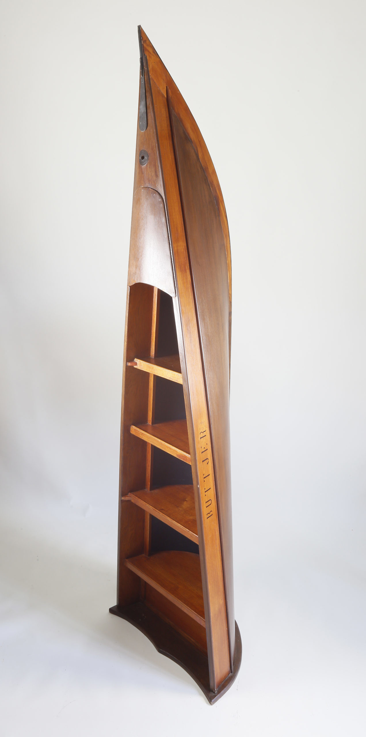 Contemporary Mahogany Rowboat Hull Bookcase - Contemporary Mahogany ...
