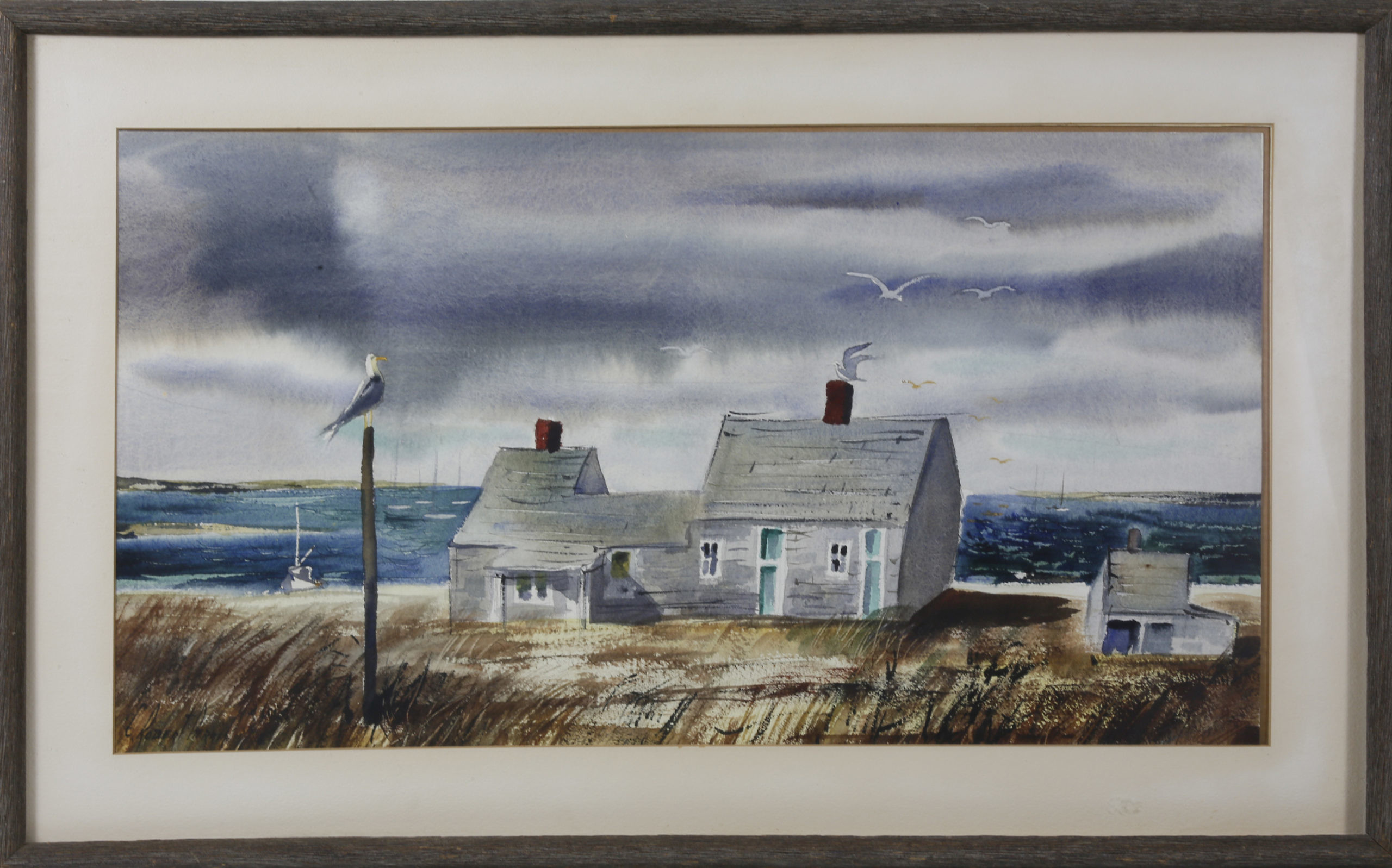 C. Robert Perrin Watercolor on Paper "Madaket Shack" - C. Robert Perrin ...