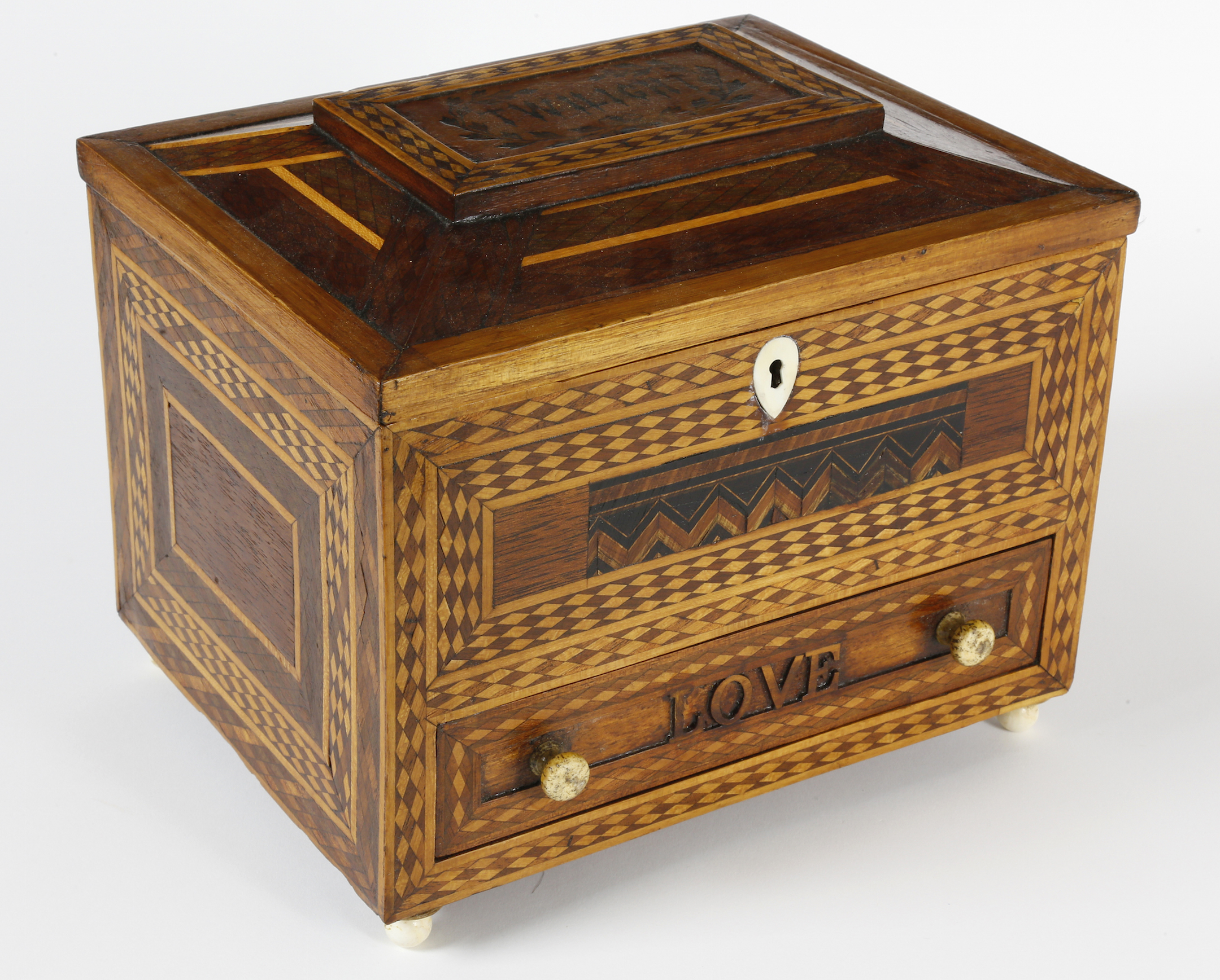 Sailor Made Multi Wood Inlaid Box - Sailor Made Multi Wood Inlaid Lift ...