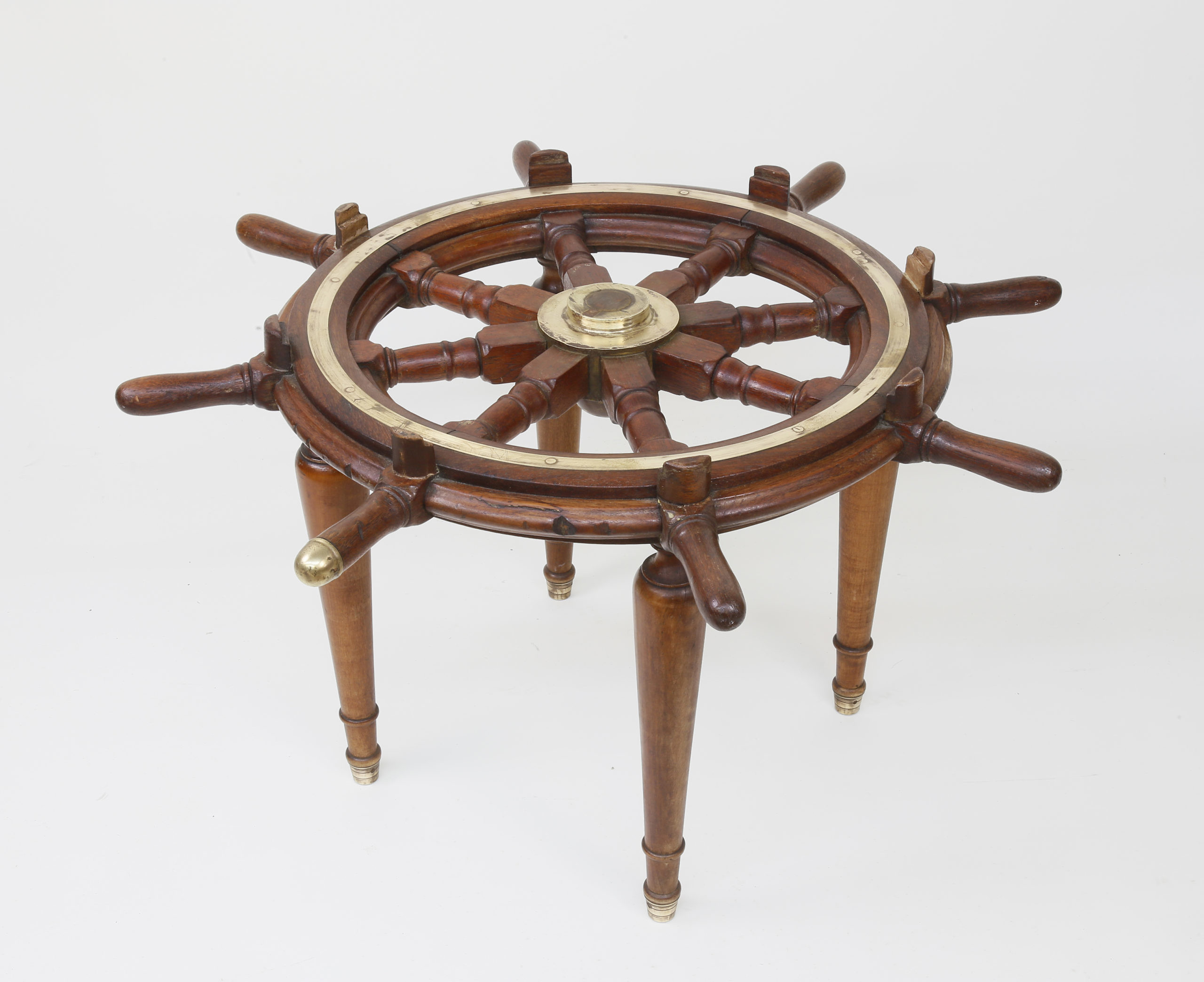 Ship's Wheel Table - Ship's Wheel Side Cocktail Table - Rafael Osona ...