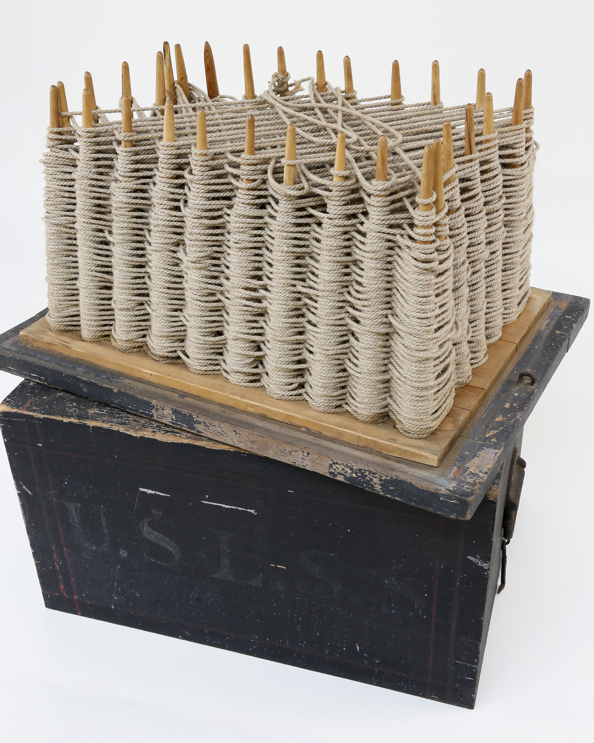 19th Century United States Life Saving Service Shot Line Faking Box ...