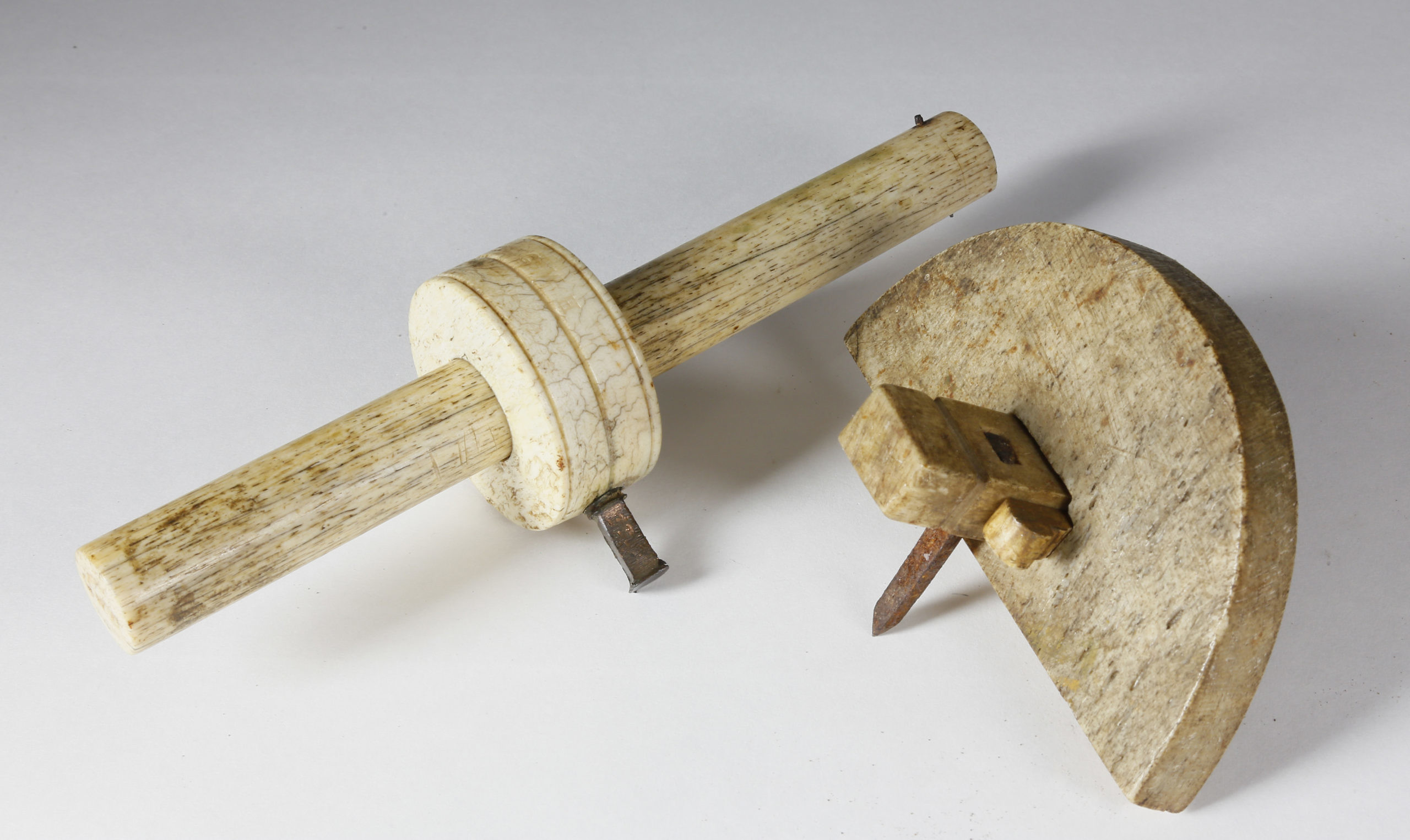 Whale Bone Carpenters Scribing Tools - Two Whalebone Carpenters ...