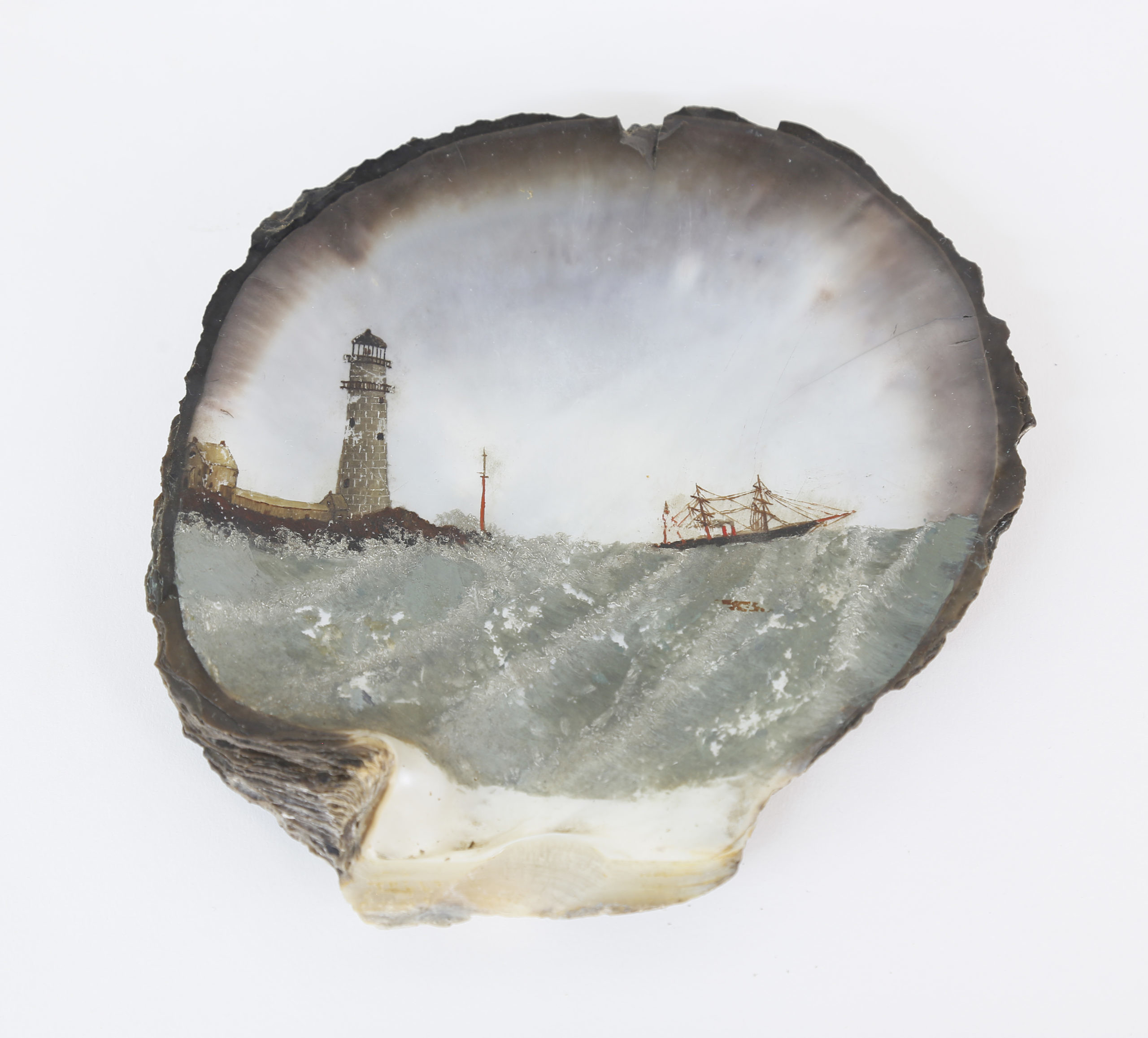 Sailor's Folk Art Paint Paint Decorated Shell - Sailor's Folk Art Paint ...