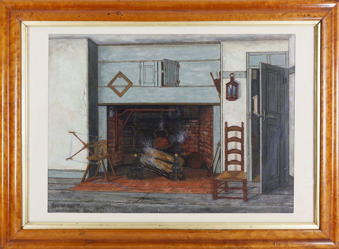 Scarce James Walter Folger (1851-1918) Gouache And Watercolor Nantucket ...