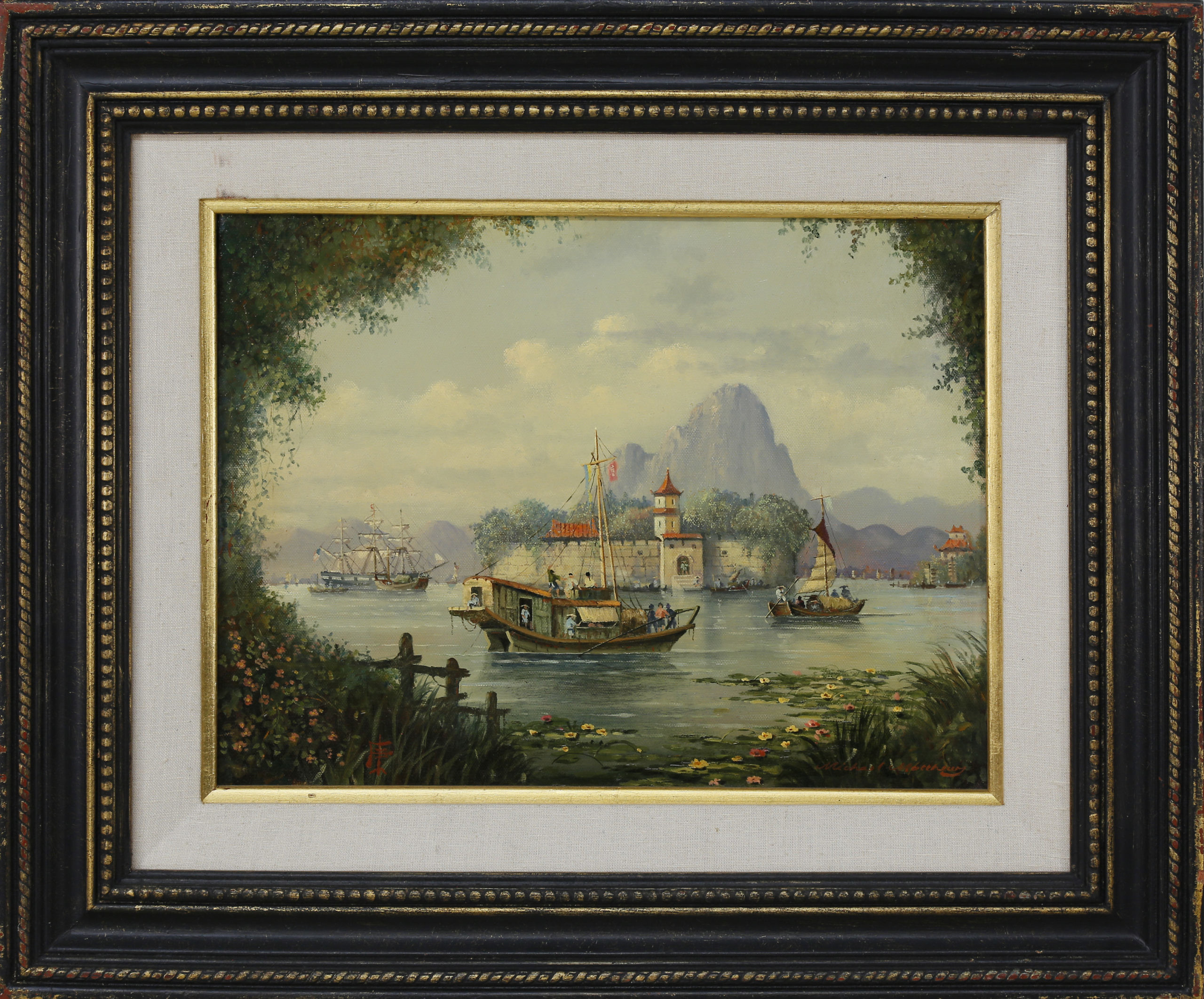 Michael Matthews Chinese Export Oil Painting - Michael Matthews Chinese ...