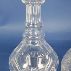 19th Century Crystal Captains Decanters - Set of Three Cut Crystal ...