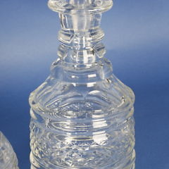 19th Century Crystal Captains Decanters - Set of Three Cut Crystal ...